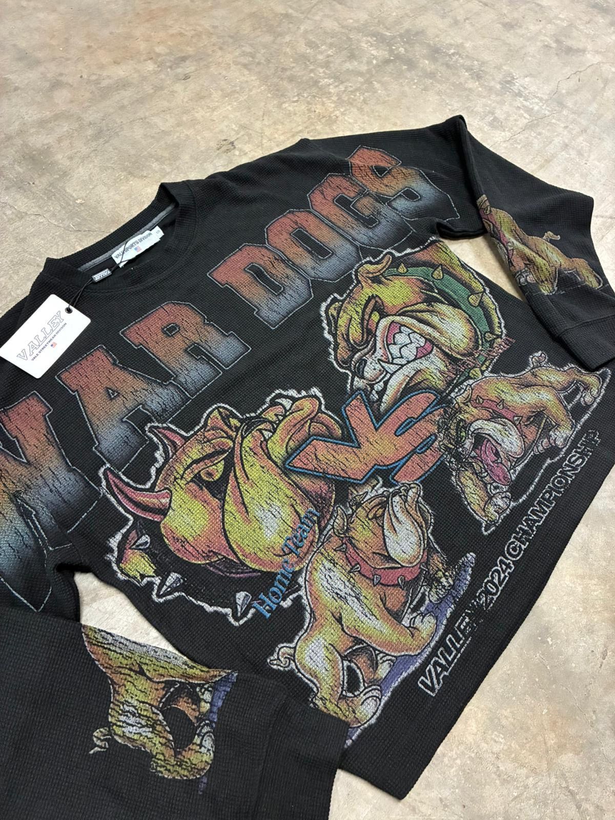 Vale Vale Forever Valley Dreams Black War Dog Thermal Long Sleeve | Grailed