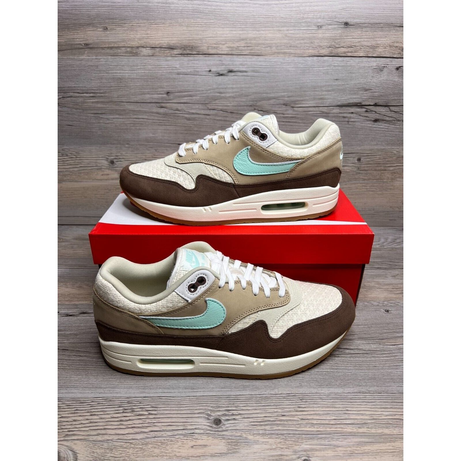Nike Nike Air Max 1 PRM Crepe Hemp Mens Size 9 Medium Brown Mint | Grailed