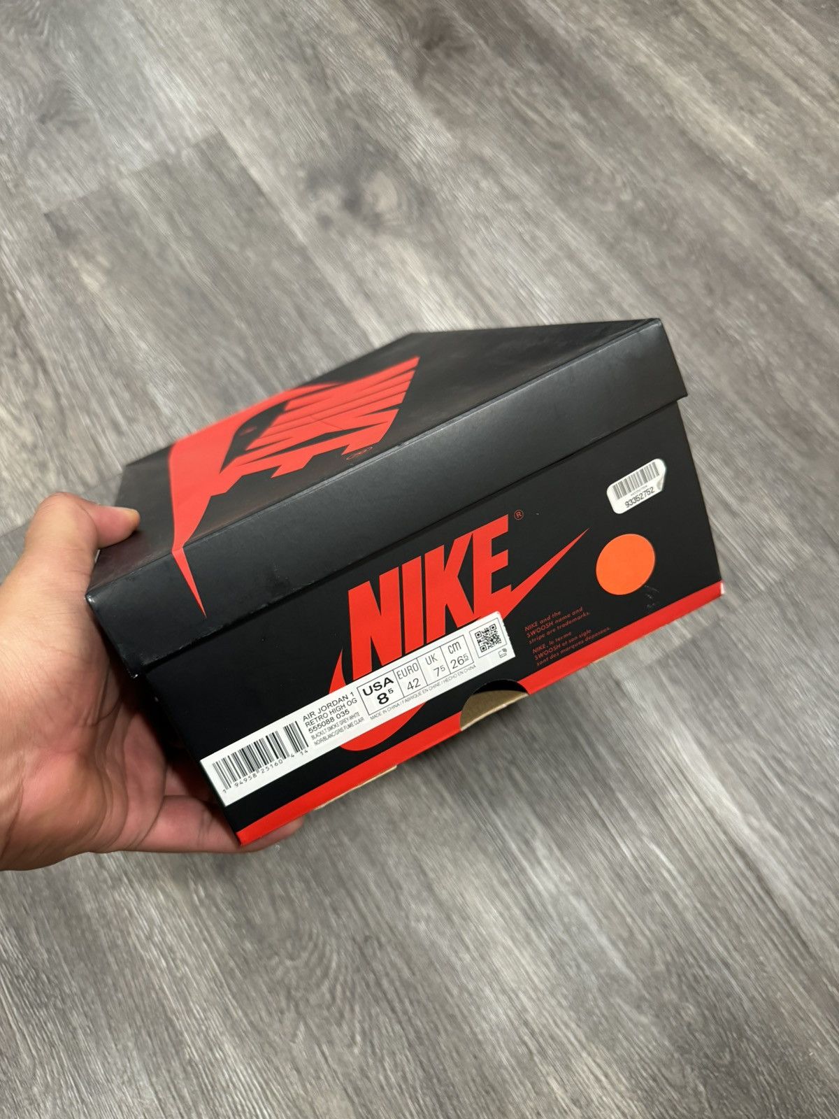 Jordan Brand AJ1 Jordan 1 Retro OG High Shadow 2.0 Grey Black Sneakers ...