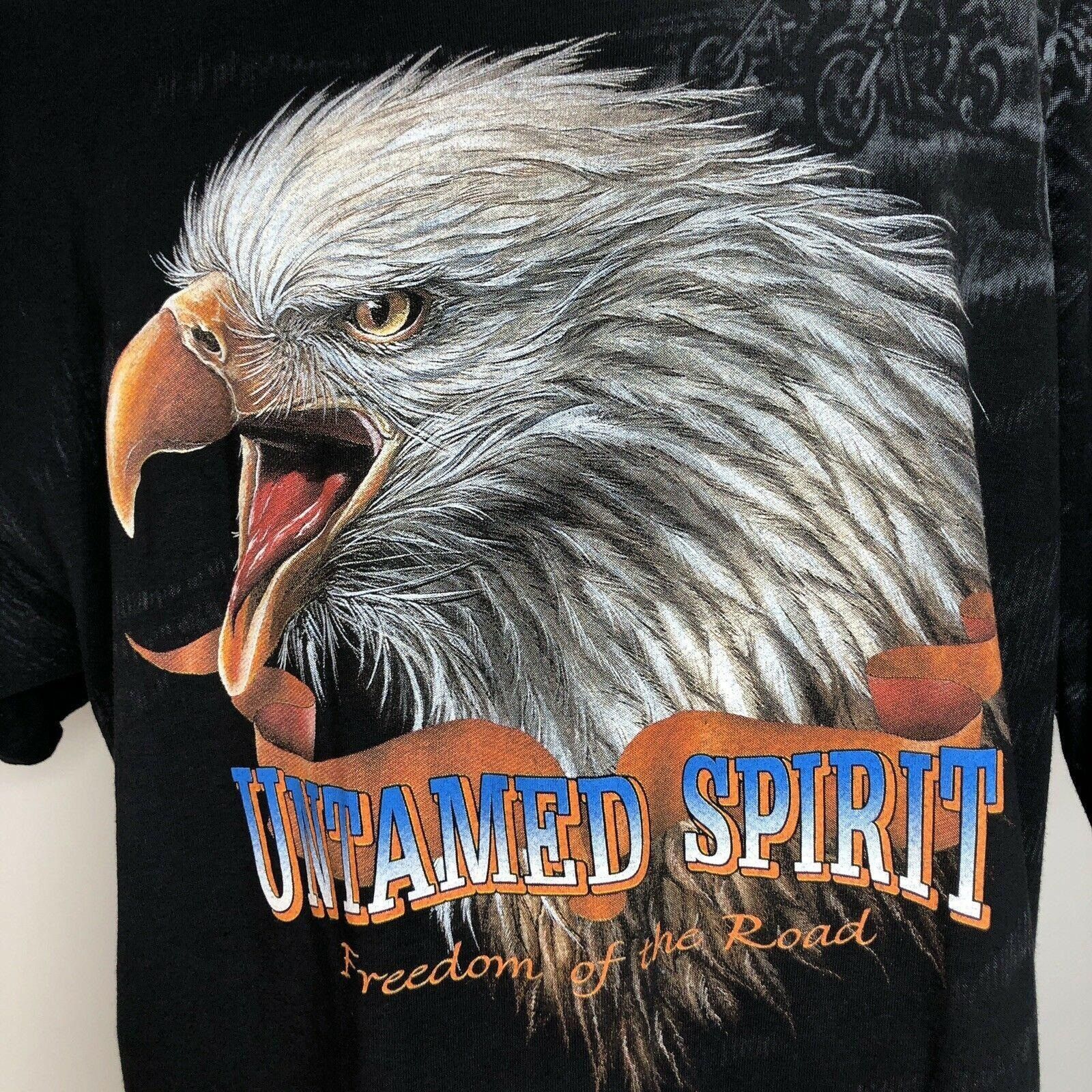 Vintage New Vintage Untamed Spirit Biker T Shirt Freedom Of The Road ...