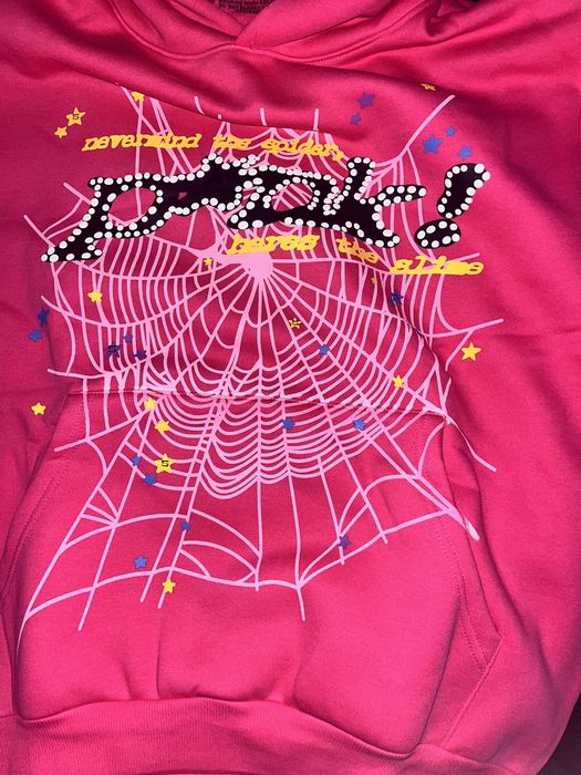 Streetwear Pink spider hoodie | Grailed