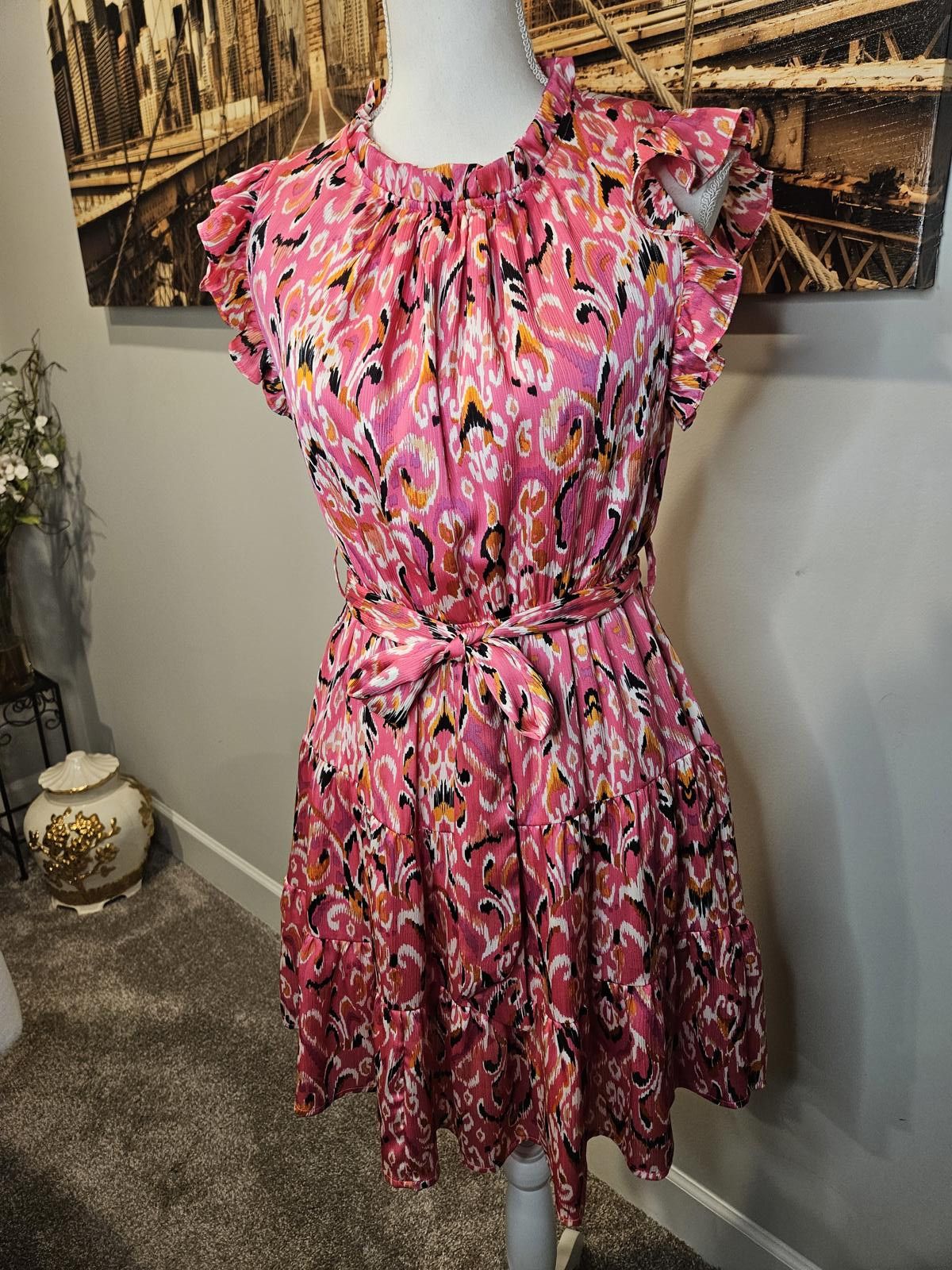 Designer Jodifl Elegant Ruffled Pink Dress - Perfect for Any Occasion ...
