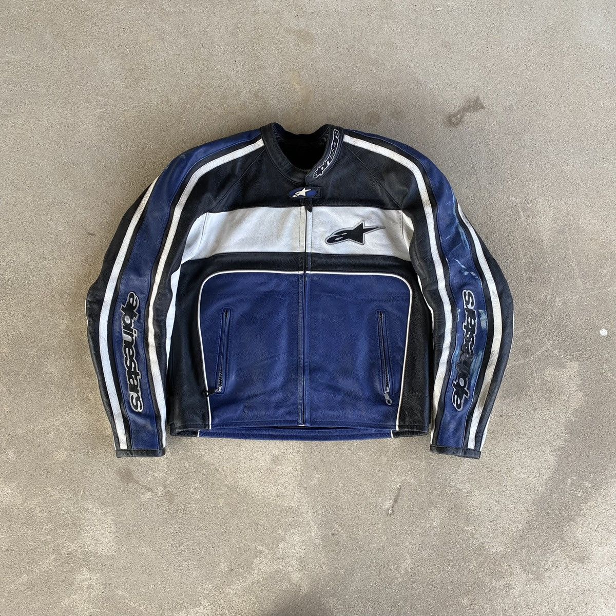 Alpinestars × Leather Jacket × Racing Vintage Alpinestars Leather Moto ...