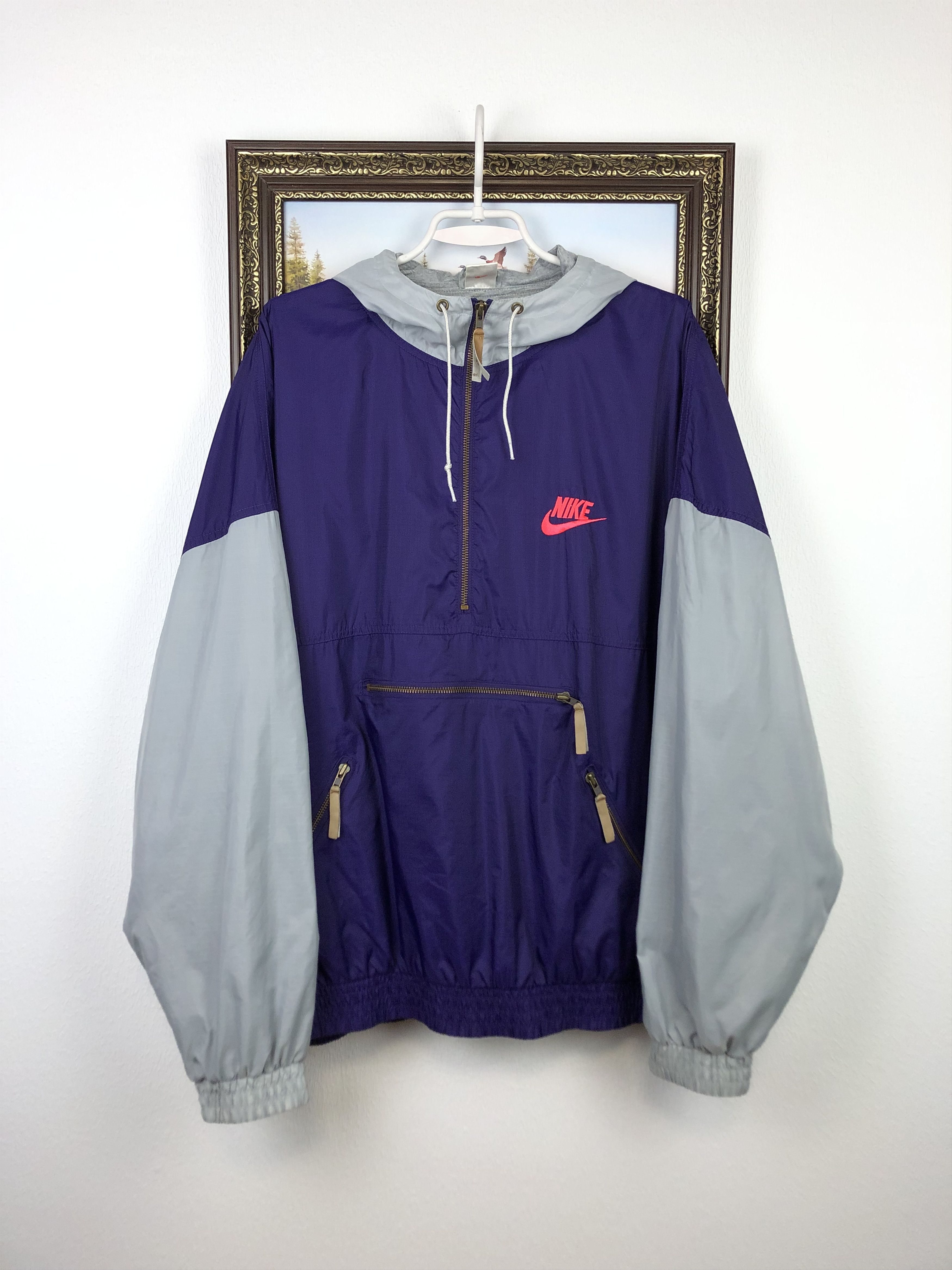 Nike × Rare × Vintage Vintage 90's Nike Jacket Swoosh Hooded ...