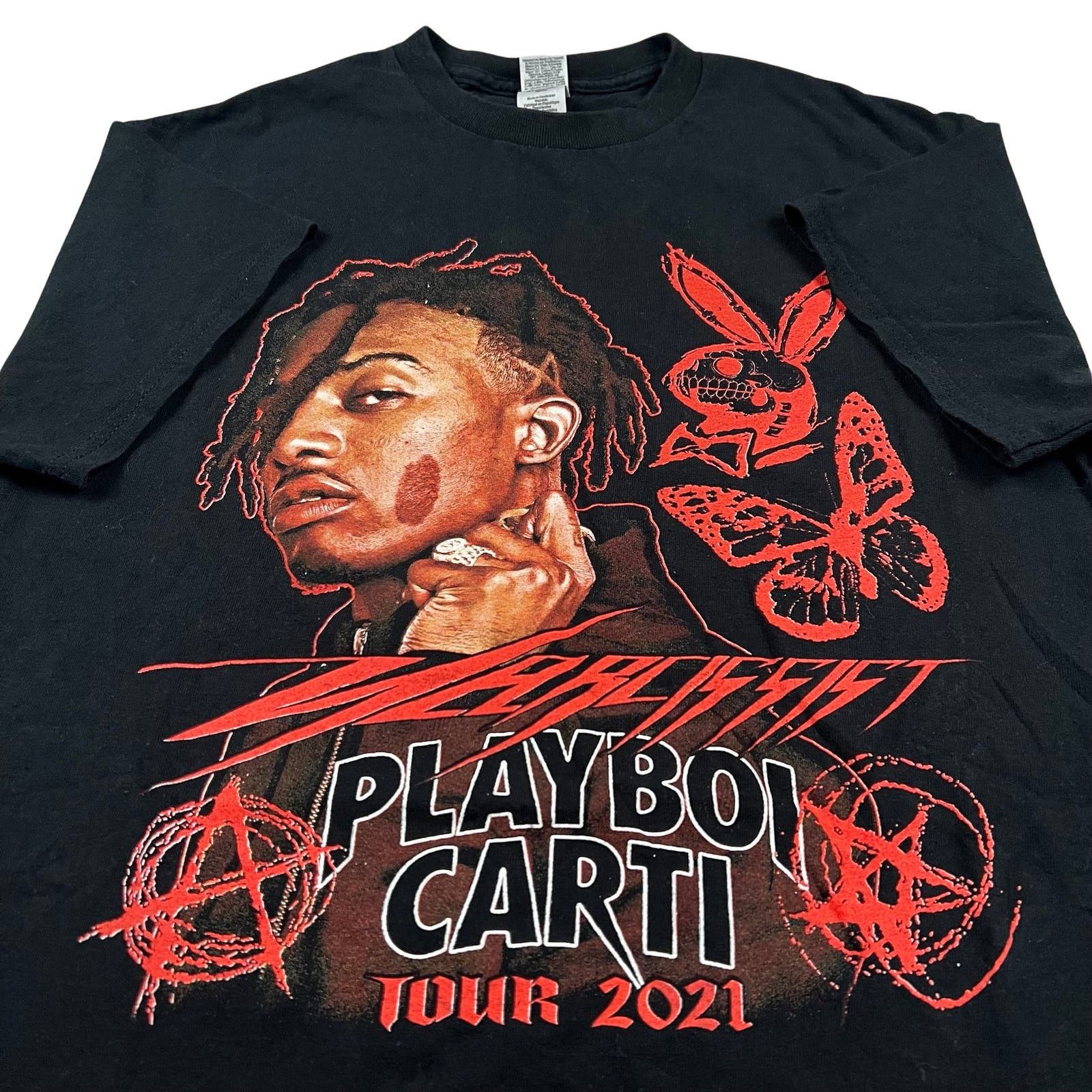 Vintage Y2k playboi carti concert rap music t shirt | Grailed