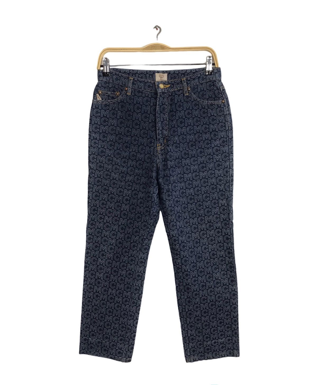 MCM MCM Legere Jeans Nova Checked Monogram Logo Denim | Grailed