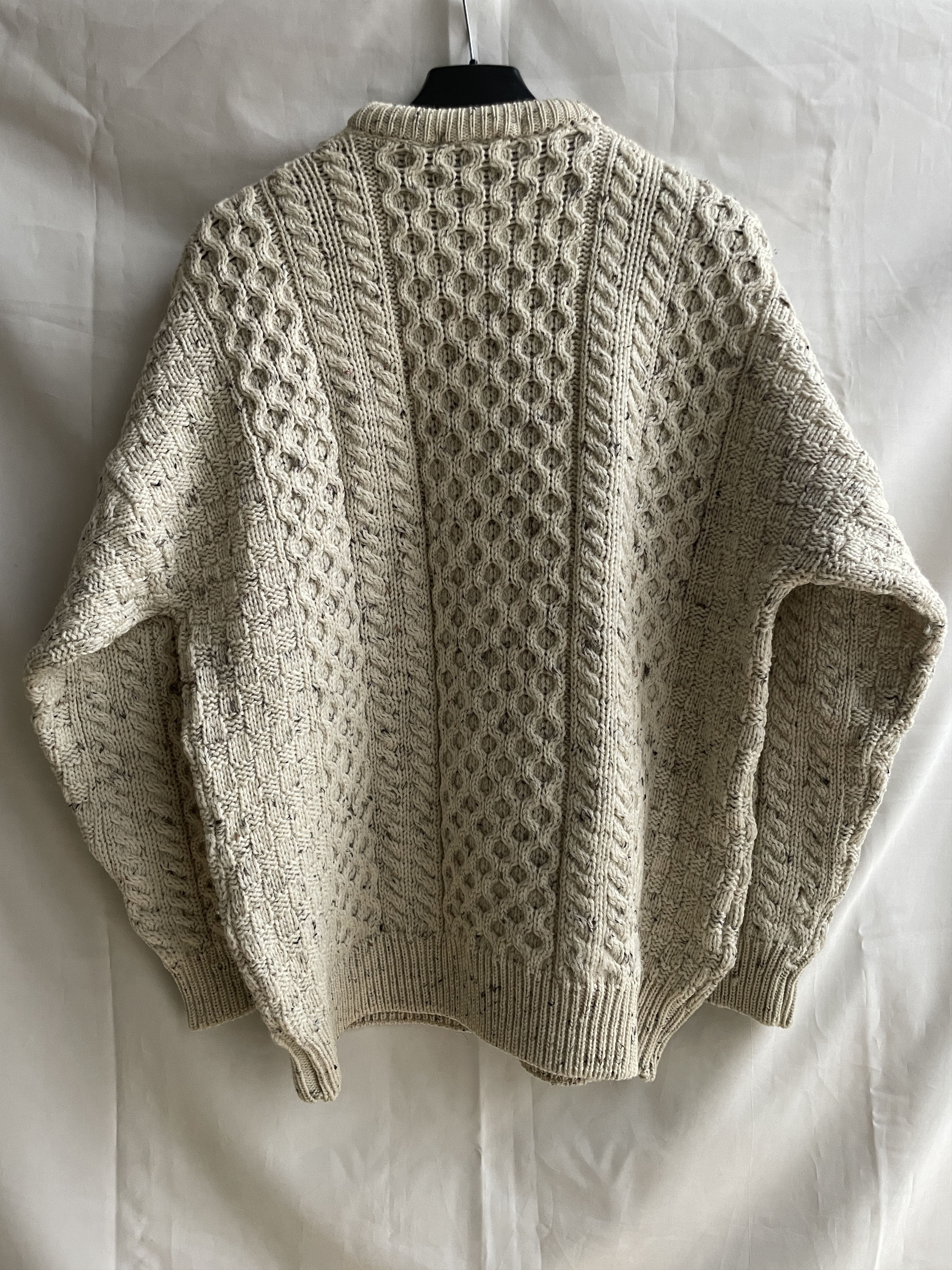 Aran Crafts Aran Crafts Irish Fisherman Cable Knit Wool Chunky Sweater ...