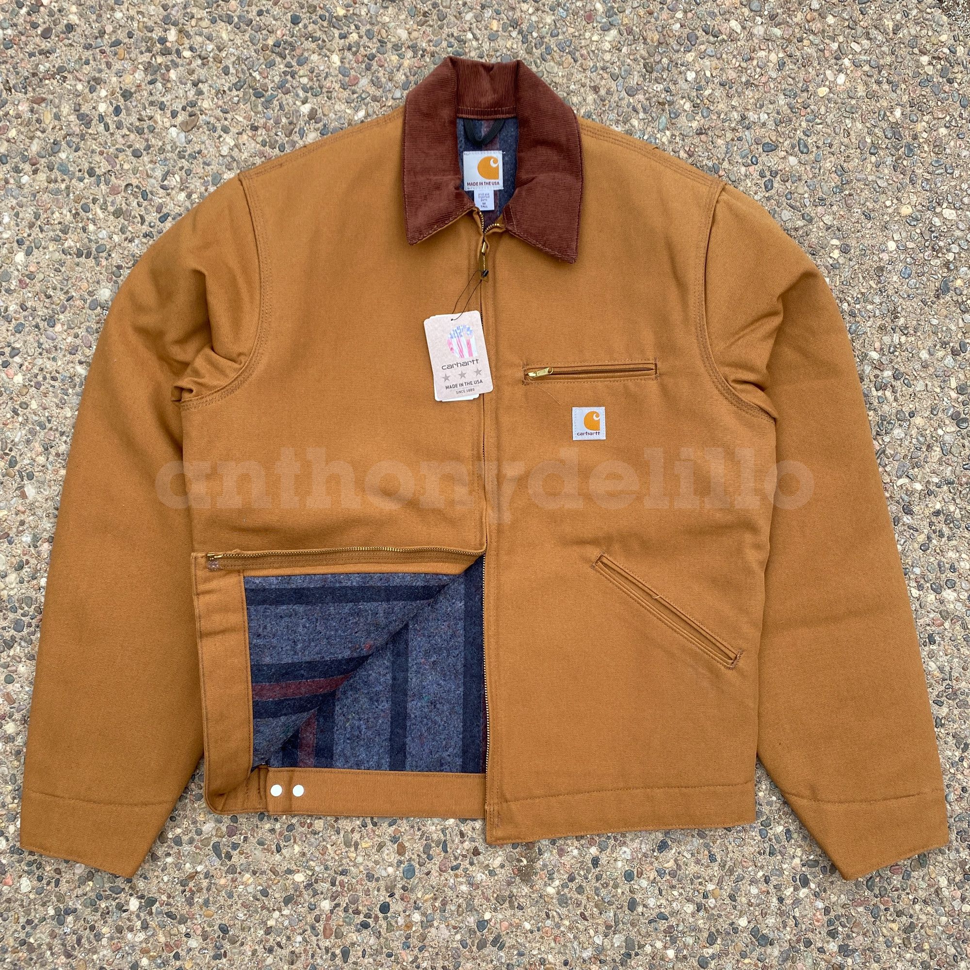 Carhartt NWT Carhartt J001 Detroit Jacket USA Firm Duck Brown | Grailed