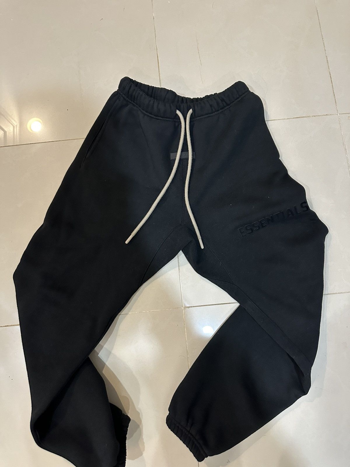 Essentials Fear of God Essentials Black Collection sweatpants | Grailed