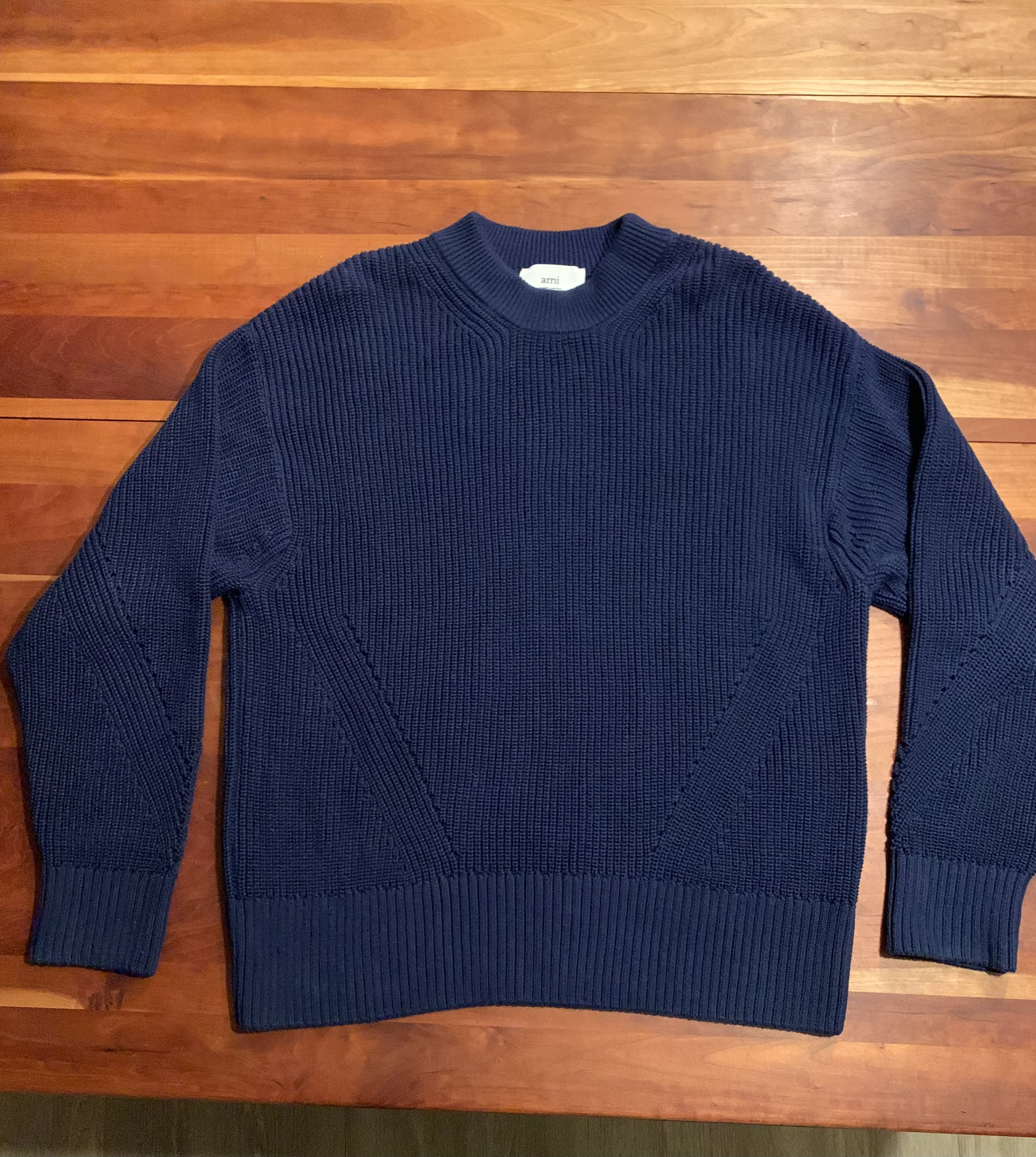 AMI AMI Blue Knit Jumper | Grailed