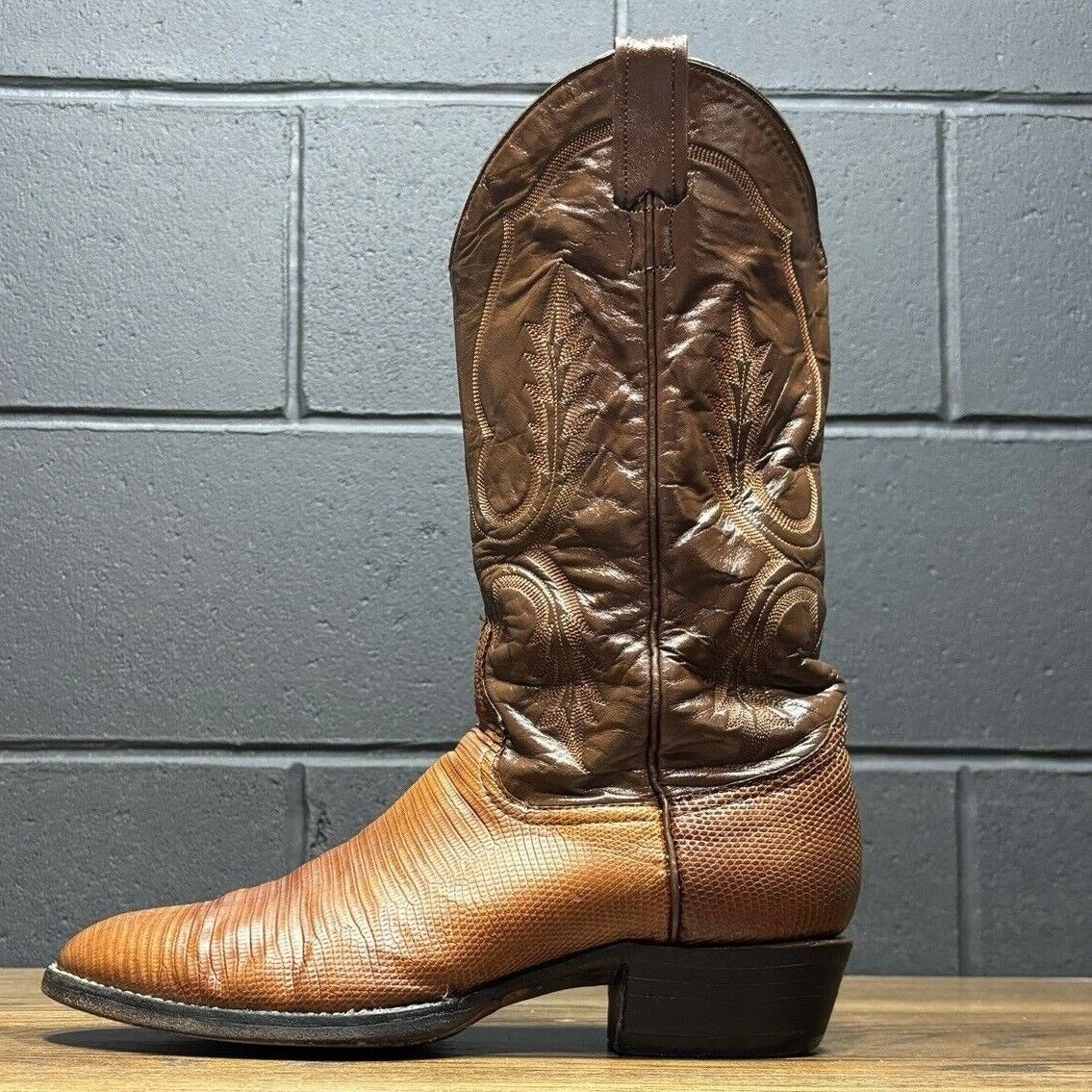 Larry Mahan Texas Vintage Larry Mahan Brown Genuine Snakeskin Western ...