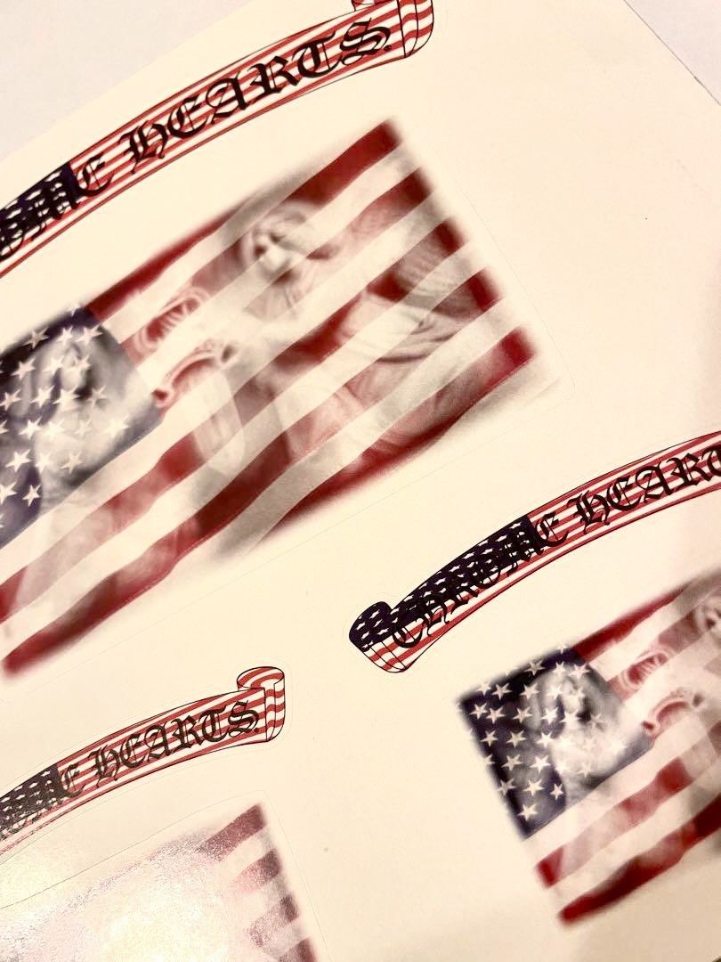 Chrome Hearts Chrome hearts American flags sticker sheet | Grailed