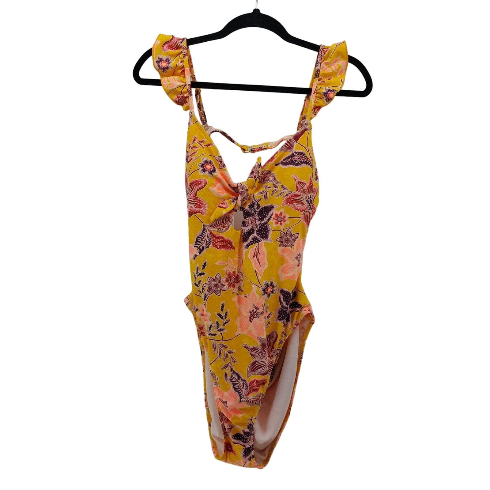 Other No Boundaries Women Bathing Suit Yellow Pink Purple Flowers | Grailed