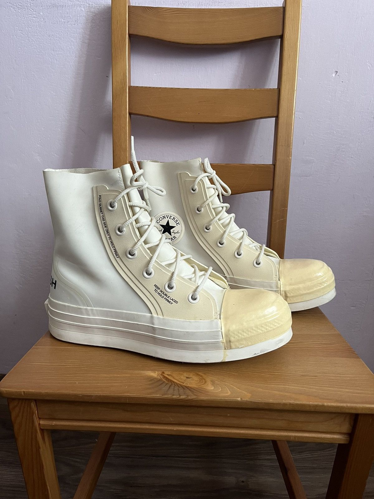 Converse AMBUSH x Converse Chuck Taylor 70 Hi White/Cream Boots | Grailed