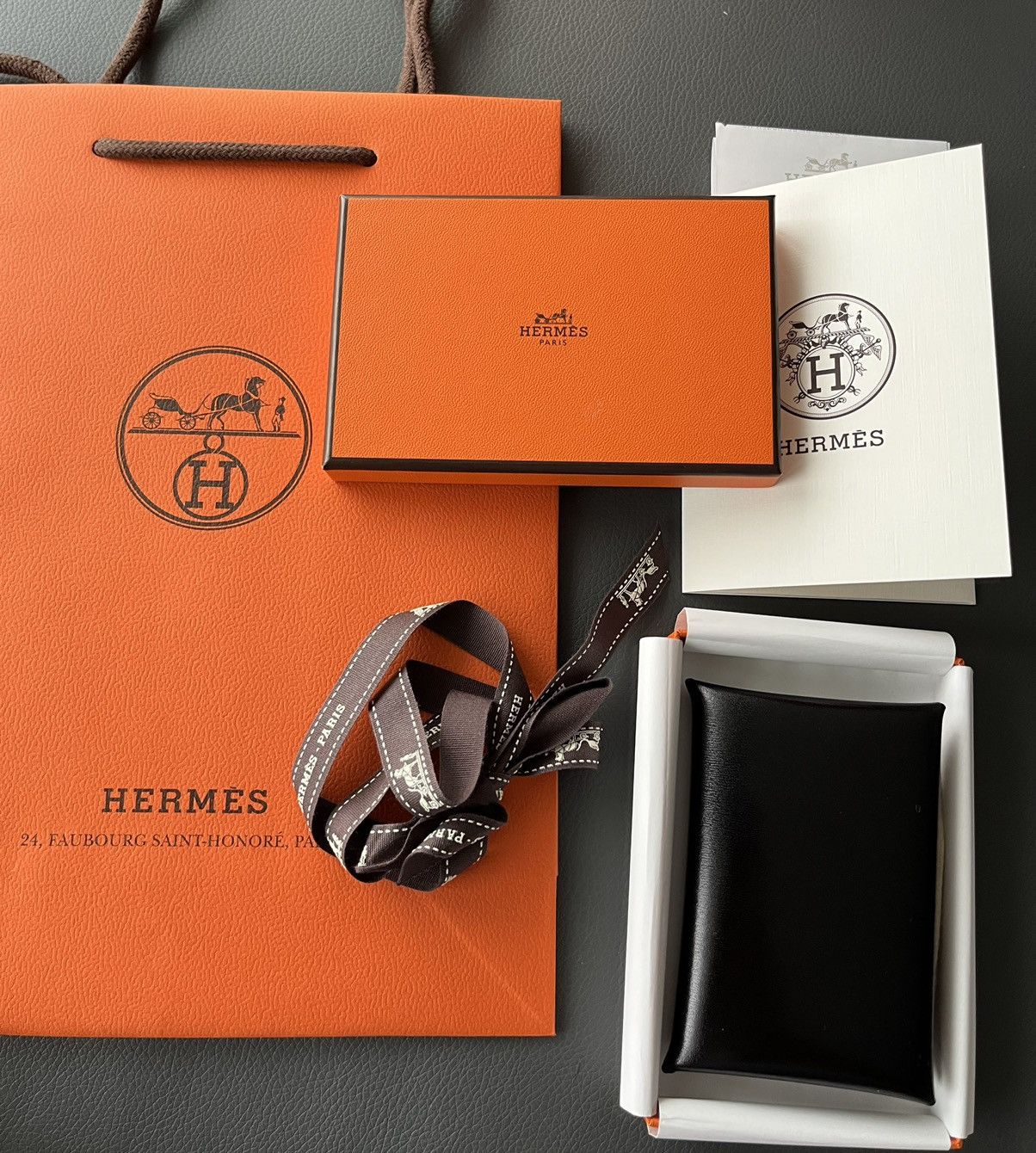 Hermes Extremely Rare Brand New Box Leather Calvi Wallet | Grailed