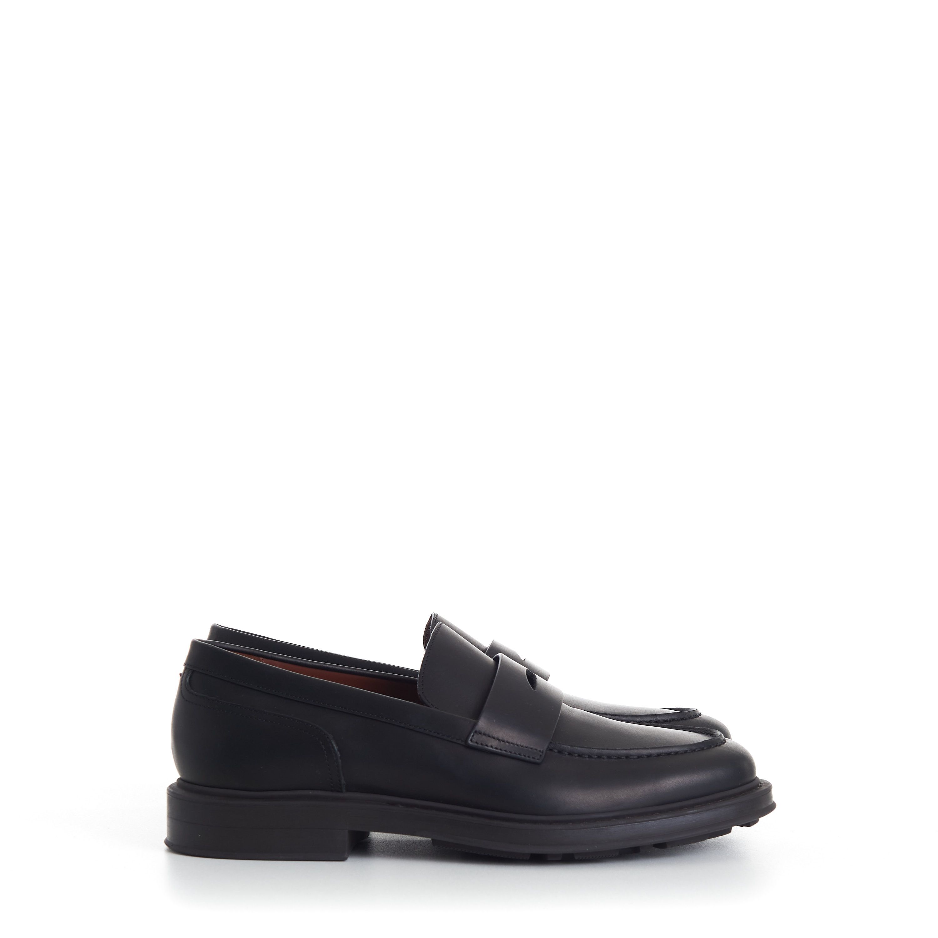 Loro Piana Travis Loafers - Black Calfskin Leather, Lug Soles | Grailed