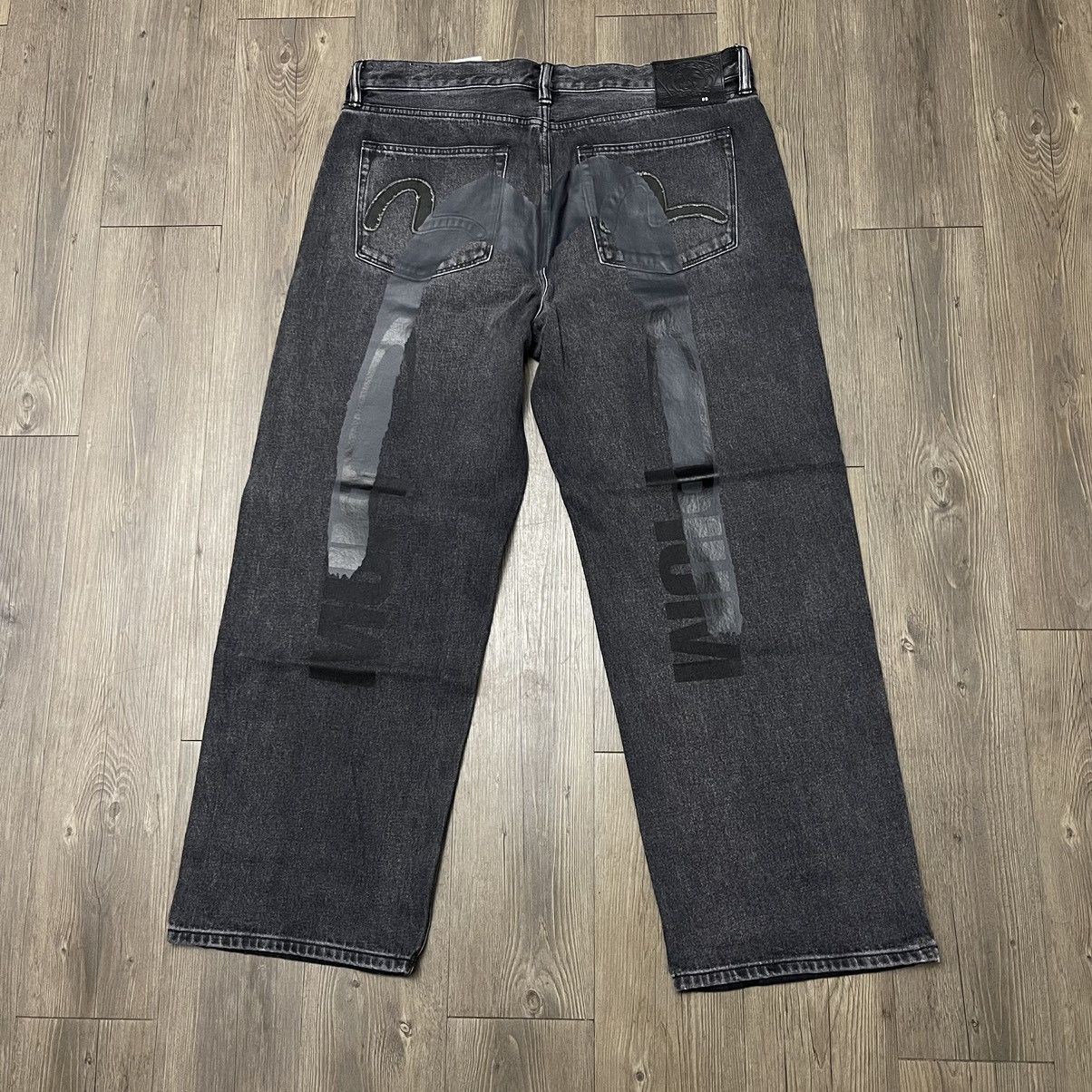 Evisu × Playboi Carti Complexcon Opium x Evisu Black Denim Baggy Jeans ...