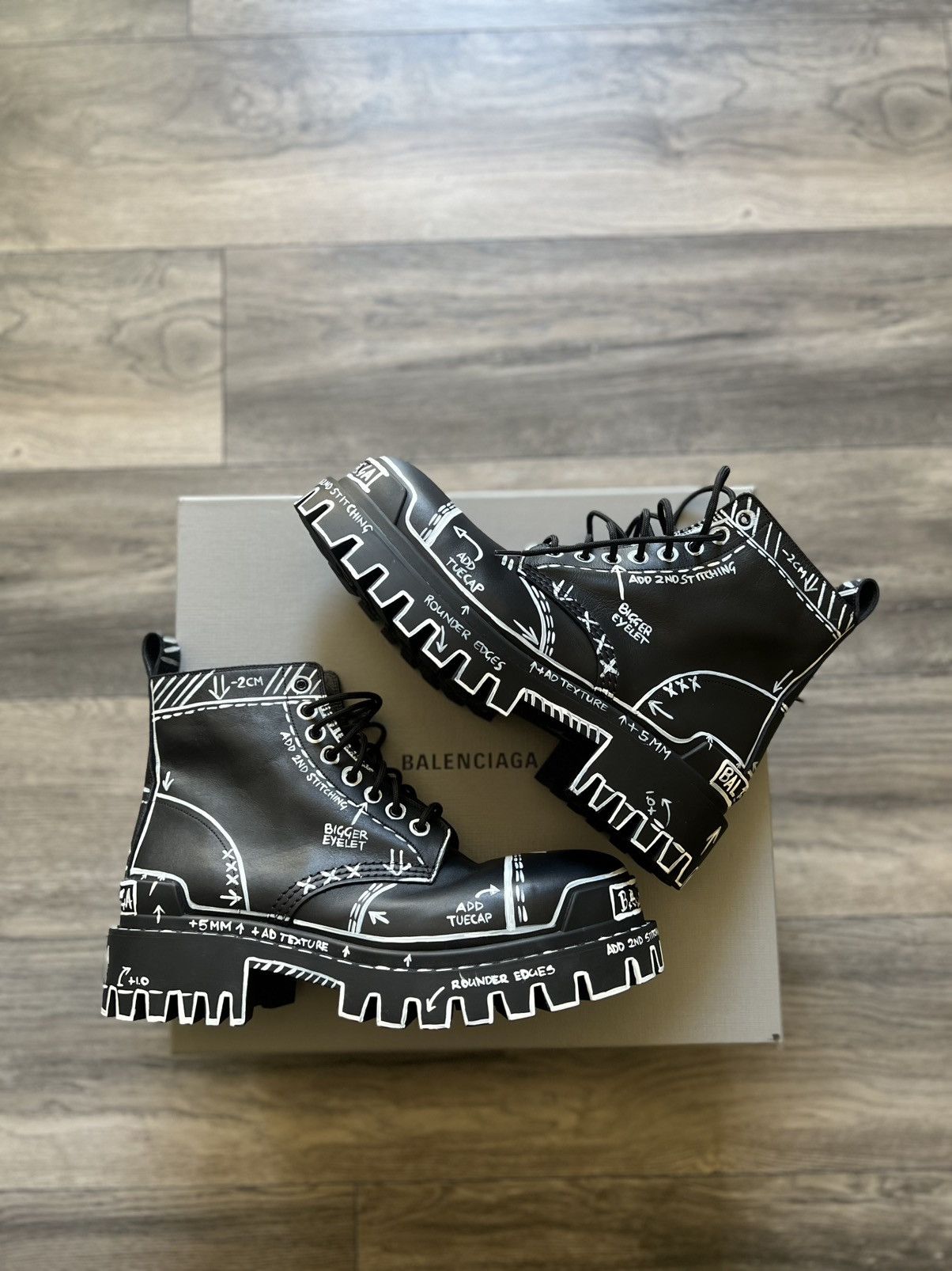 Balenciaga Balenciaga Strike Sketch Boots | Grailed