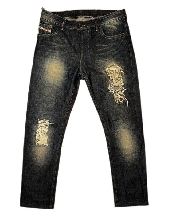 Diesel Diesel Size 34 Distressed Ripped Straight Design Denim Jeans ...