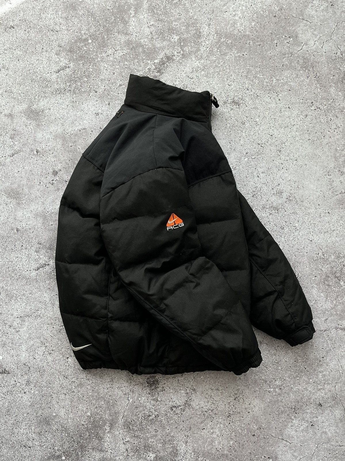 Nike Vintage Nike ACG Black Down Puffer Jacket Double Swoosh Logo | Grailed