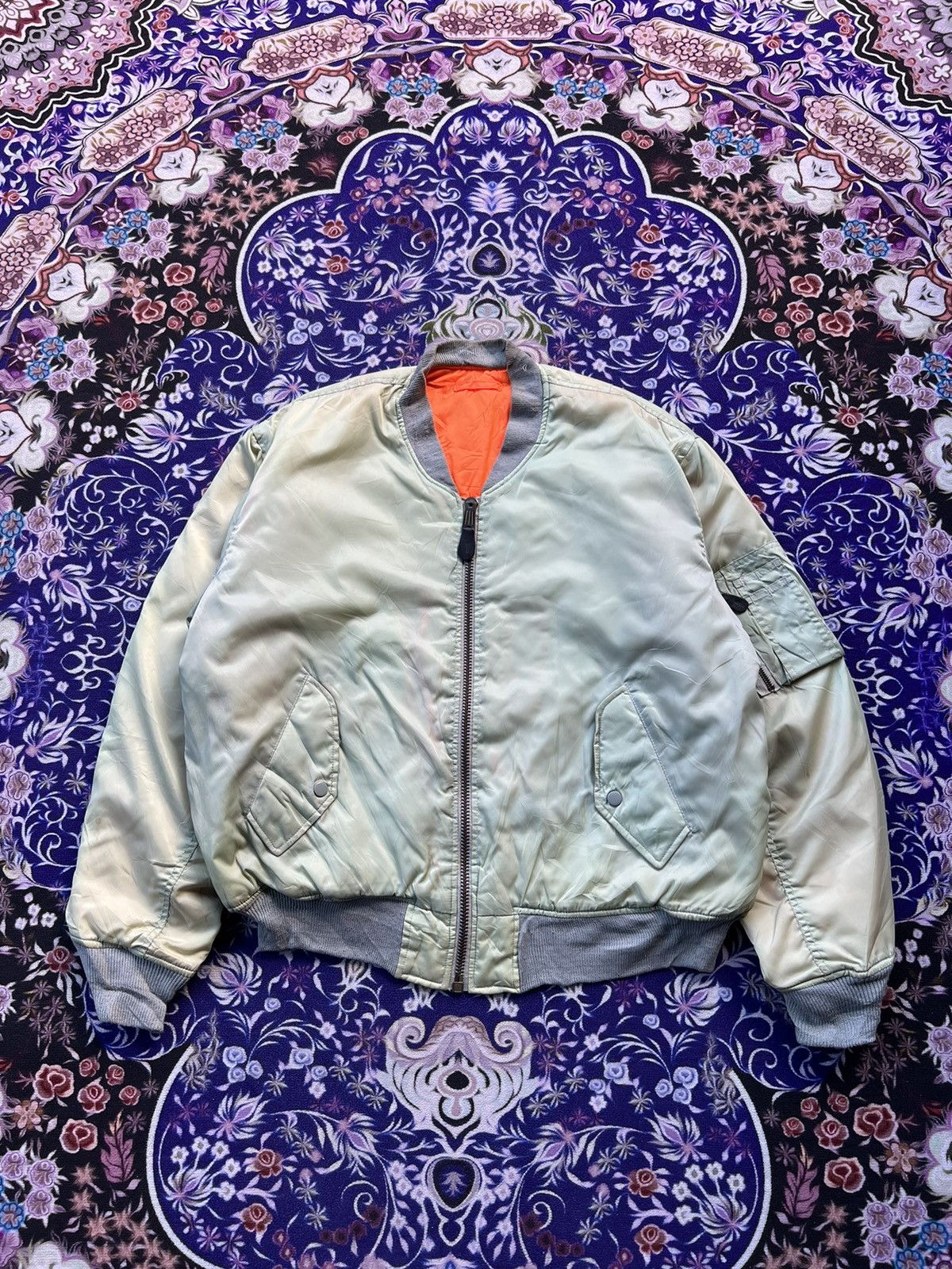 Bomber Jacket × Japanese Brand × Ma 1 (XXL) Vintage Bomber Jacket Ma-1 Flyers Man Intermediate ...