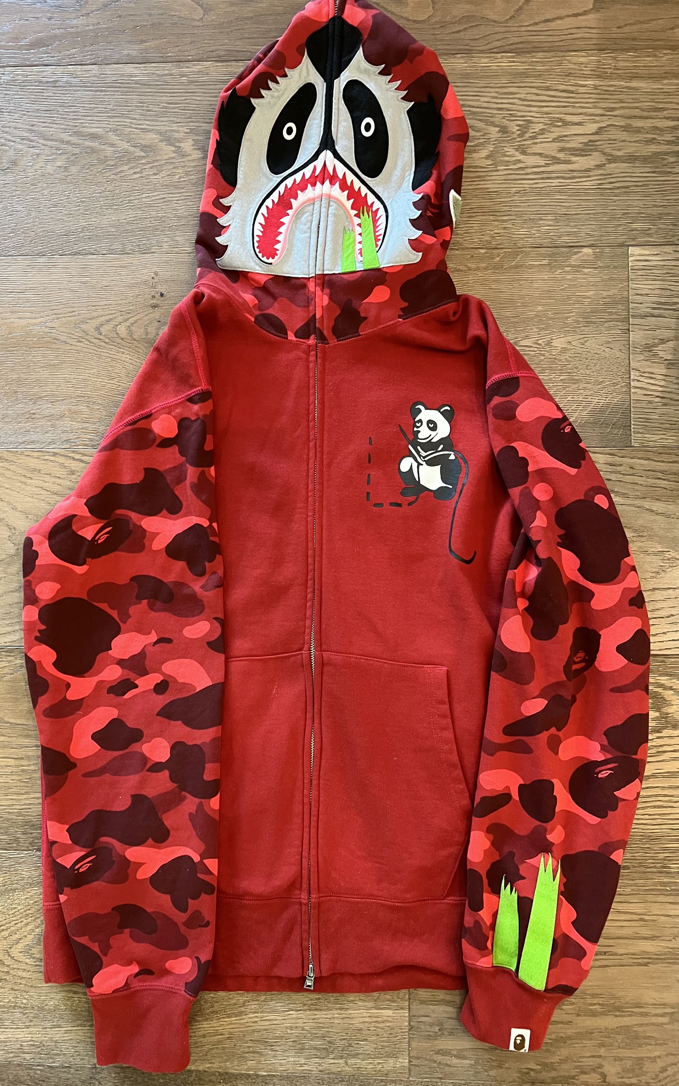 Bape Color Camo Panda Full Zip Hoodie | Grailed