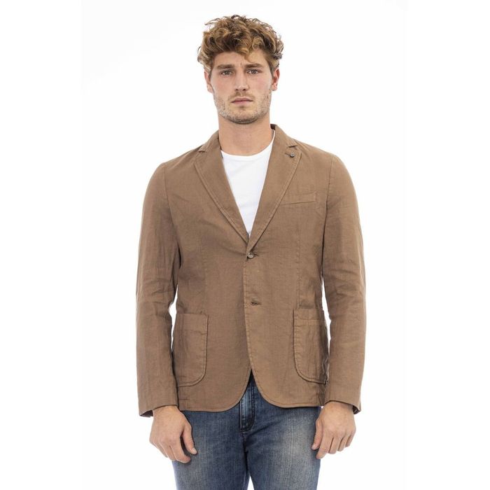 Designer Distretto12 Brown Linen Blazer | Grailed