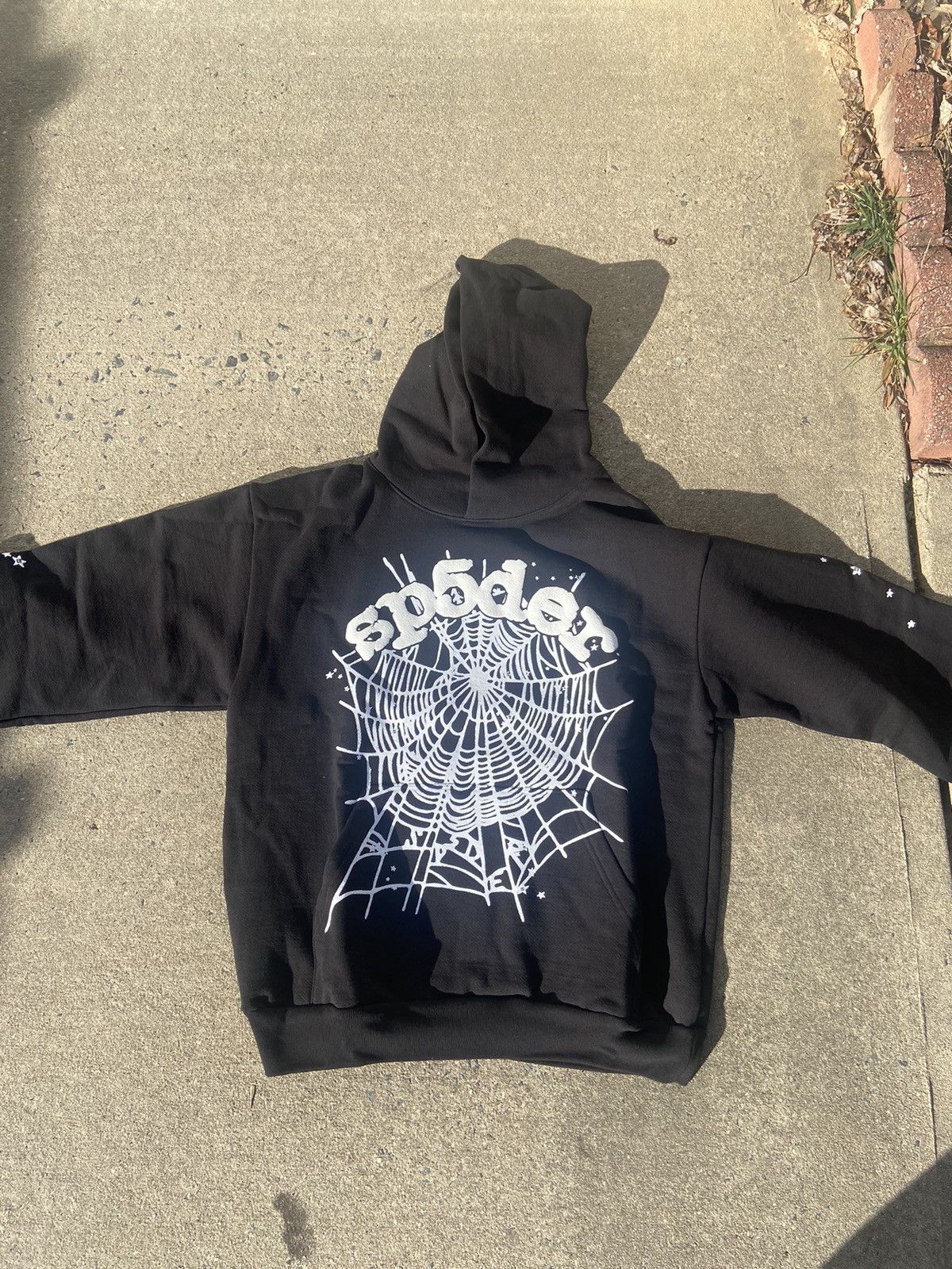Sp5der × Spyder Sp5der Worldwide OG Black Web Hoodie Size Large | Grailed