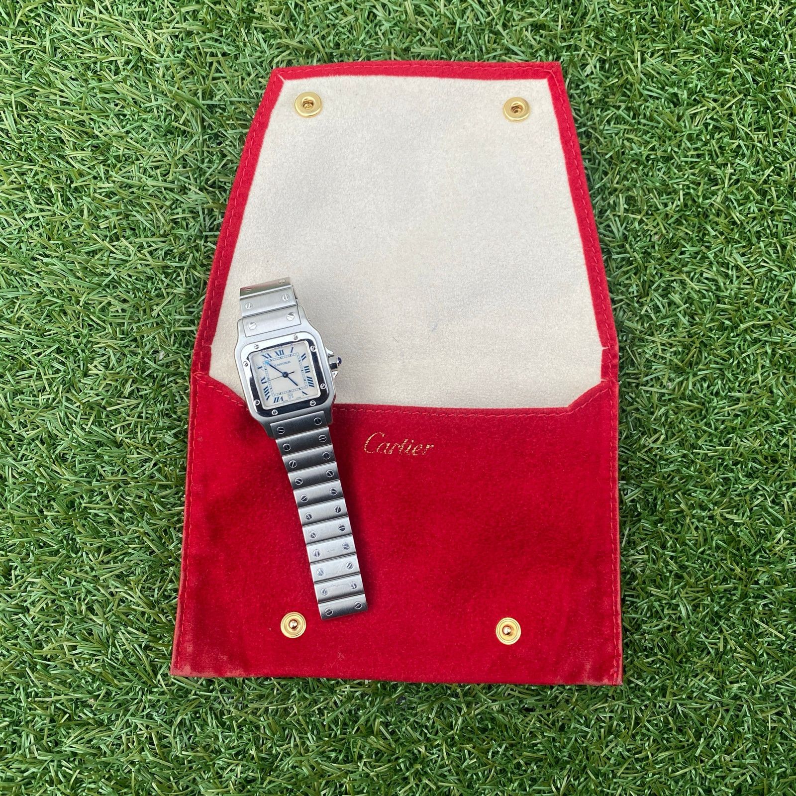 Cartier Cartier Santos Galbee 1988 Ivory Dial 29mm Stainless Watch ...