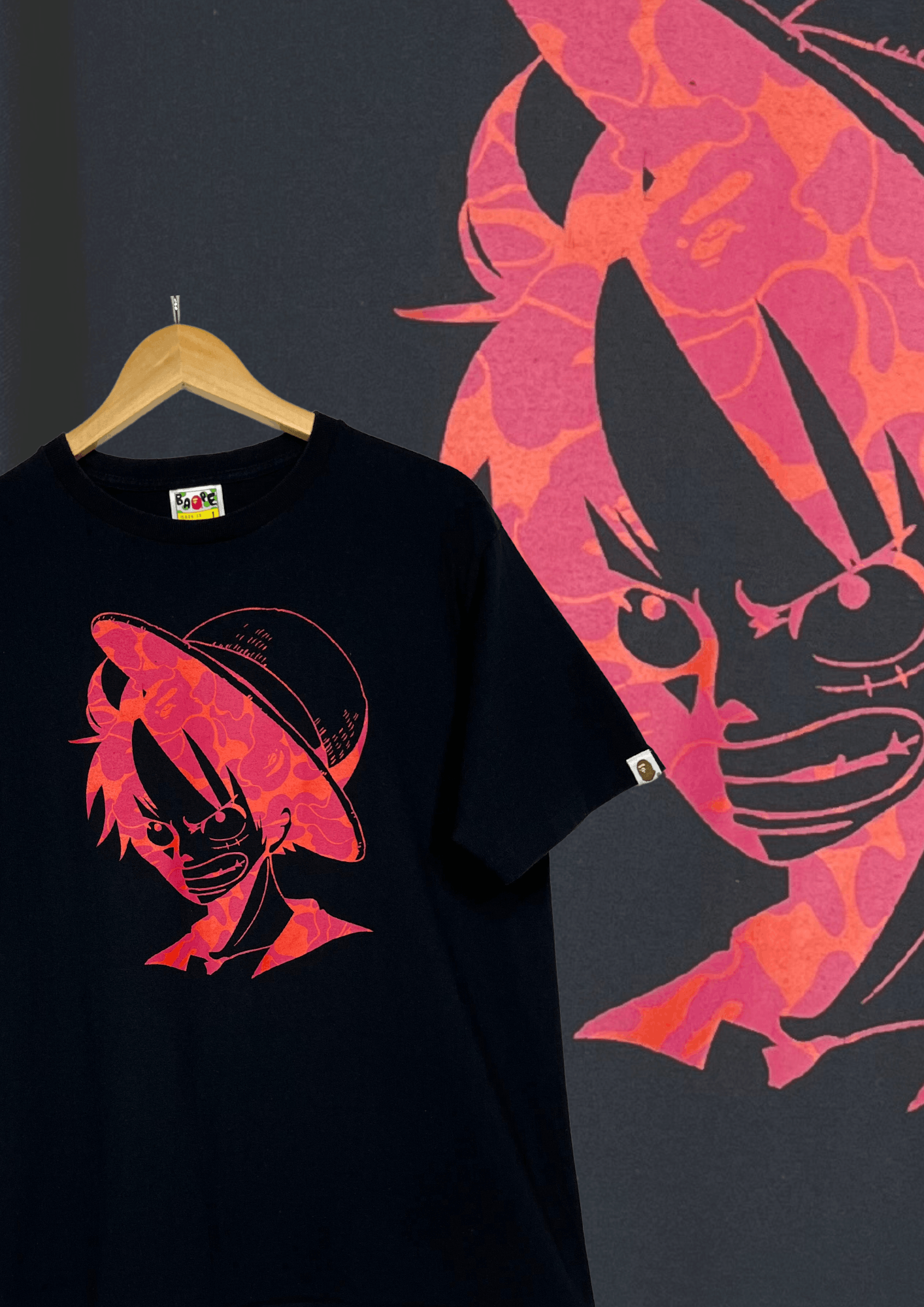 Bape A Bathing Ape x One Piece Luffy Camo T-shirt | Grailed