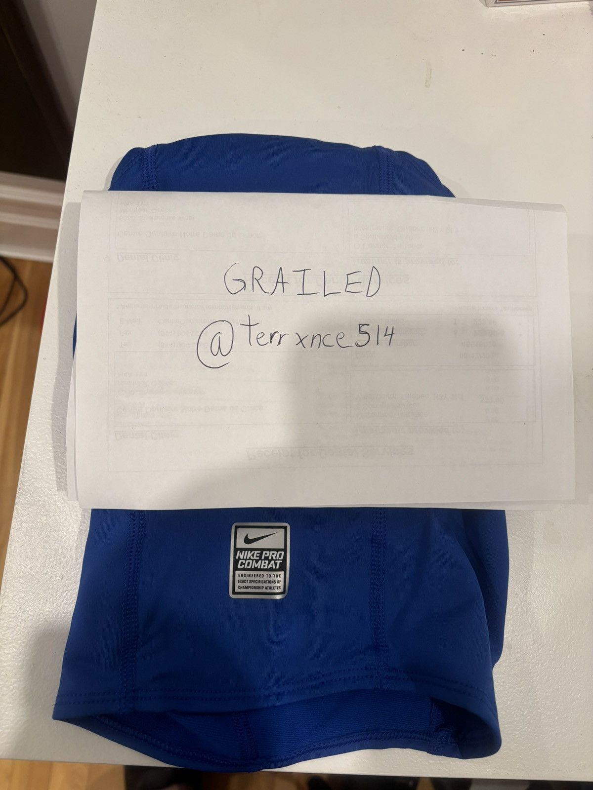 Nike Blue Nike pro combat dri-fit hood balaclava ski mask shiesty | Grailed