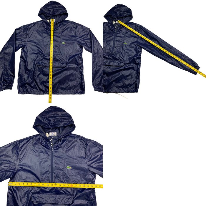 Lacoste VTG Lacoste Men's 100% Nylon Hooded 1/4 Zip Anorak Rain Jacket ...