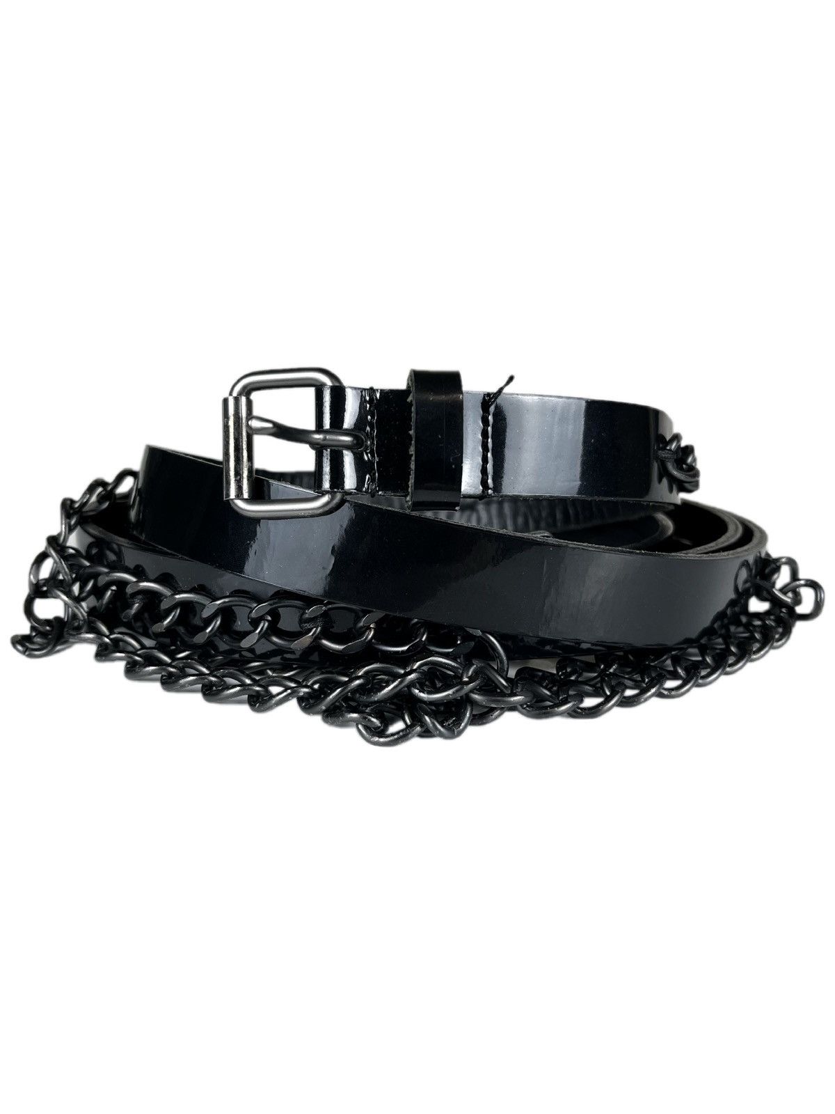 Junya Watanabe Junya Watanabe Chain Link Wrap Bondage Leather Belt ...