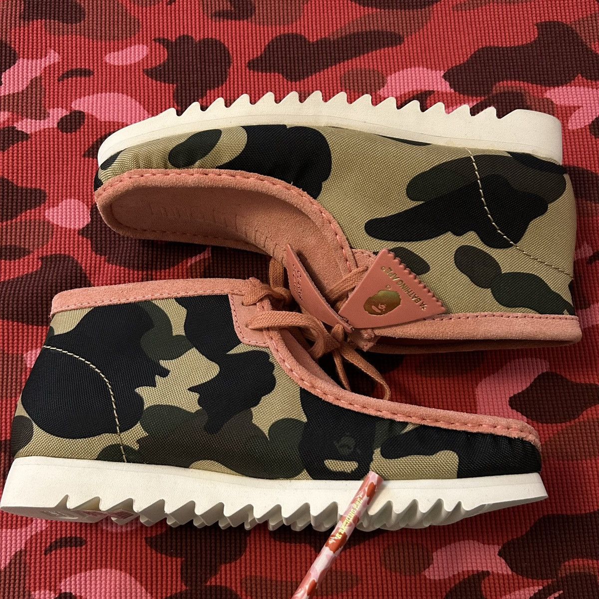 Bape × Clarks BAPE “Cori Wallabee” Manhunt Boots | Grailed