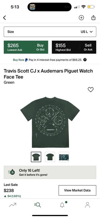 Travis Scott Audemars Piguet X Travis Scott AP TEE | Grailed