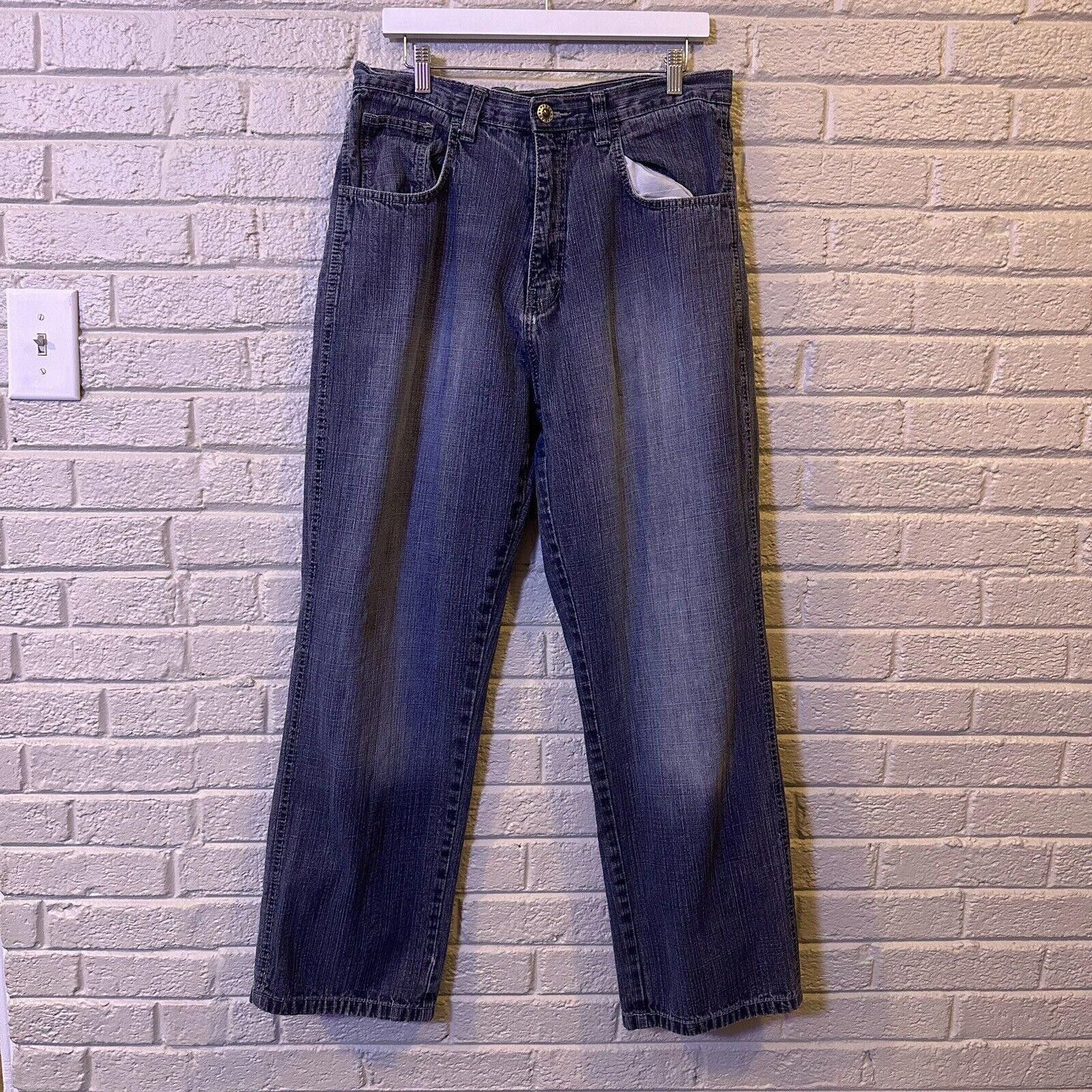 Designer Dodeca Baggy Hip Hop Straight Jeans Mens 34x32 Blue Den | Grailed