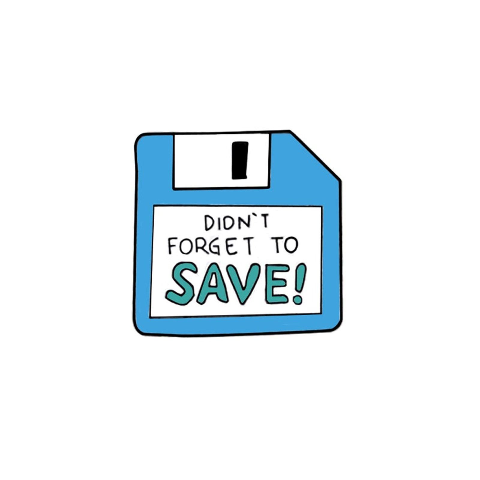 Japanese Brand Don't Forget To Save Floppy Disc Enamel Pins 435-1 | Grailed