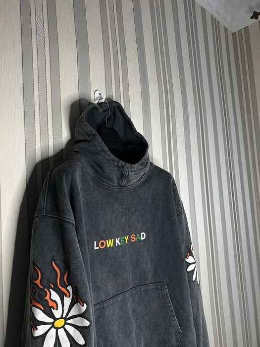 Drop Dead Clothing RARE Drop Dead Washed Heavy Low Key Sad Y2K Hoodie ...