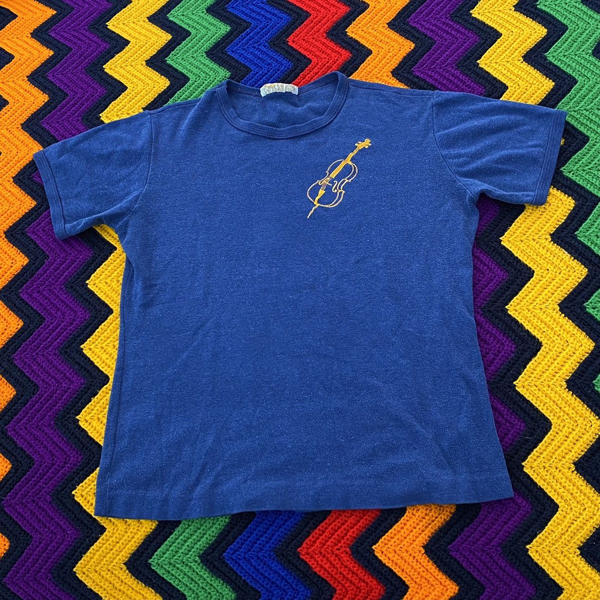 Streetwear × Vintage VINTAGE 70s NAVY BLUE CHELLO T SHIRT | Grailed