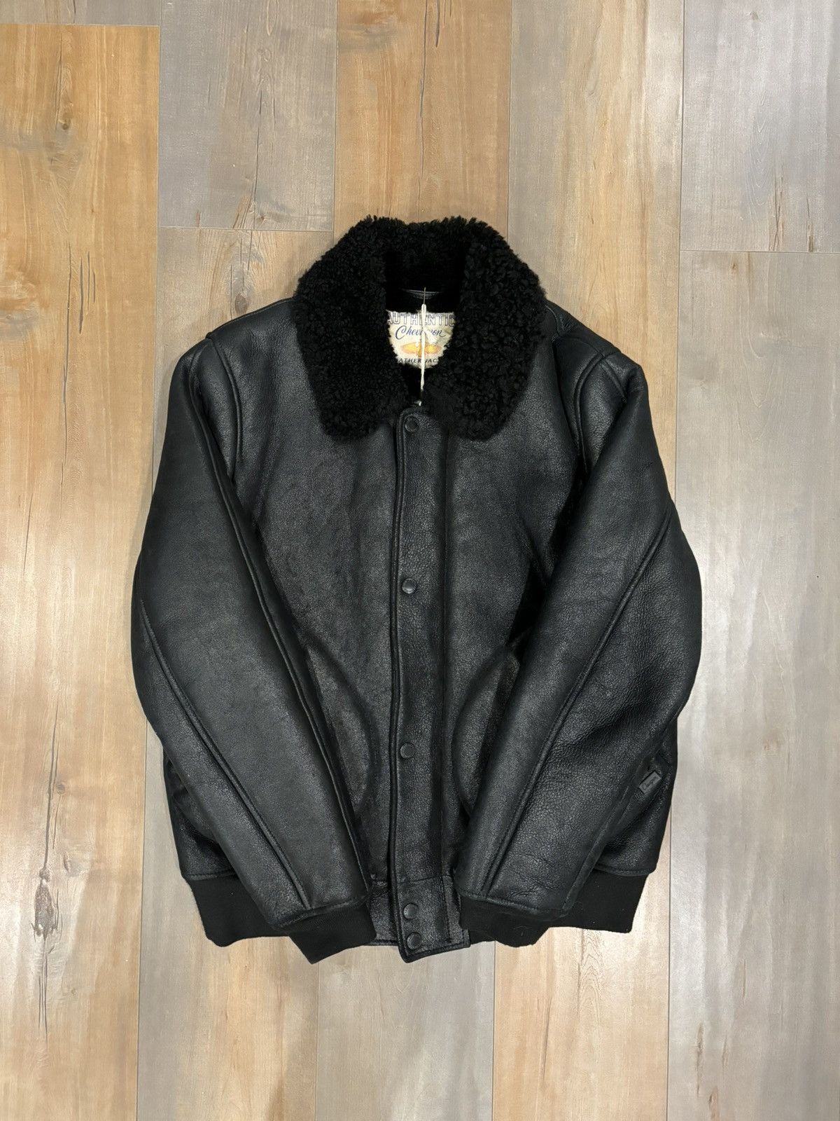 Chevignon × Leather × Luxury Chevignon Design Sheepskin Leather Aviator Jacket | Grailed