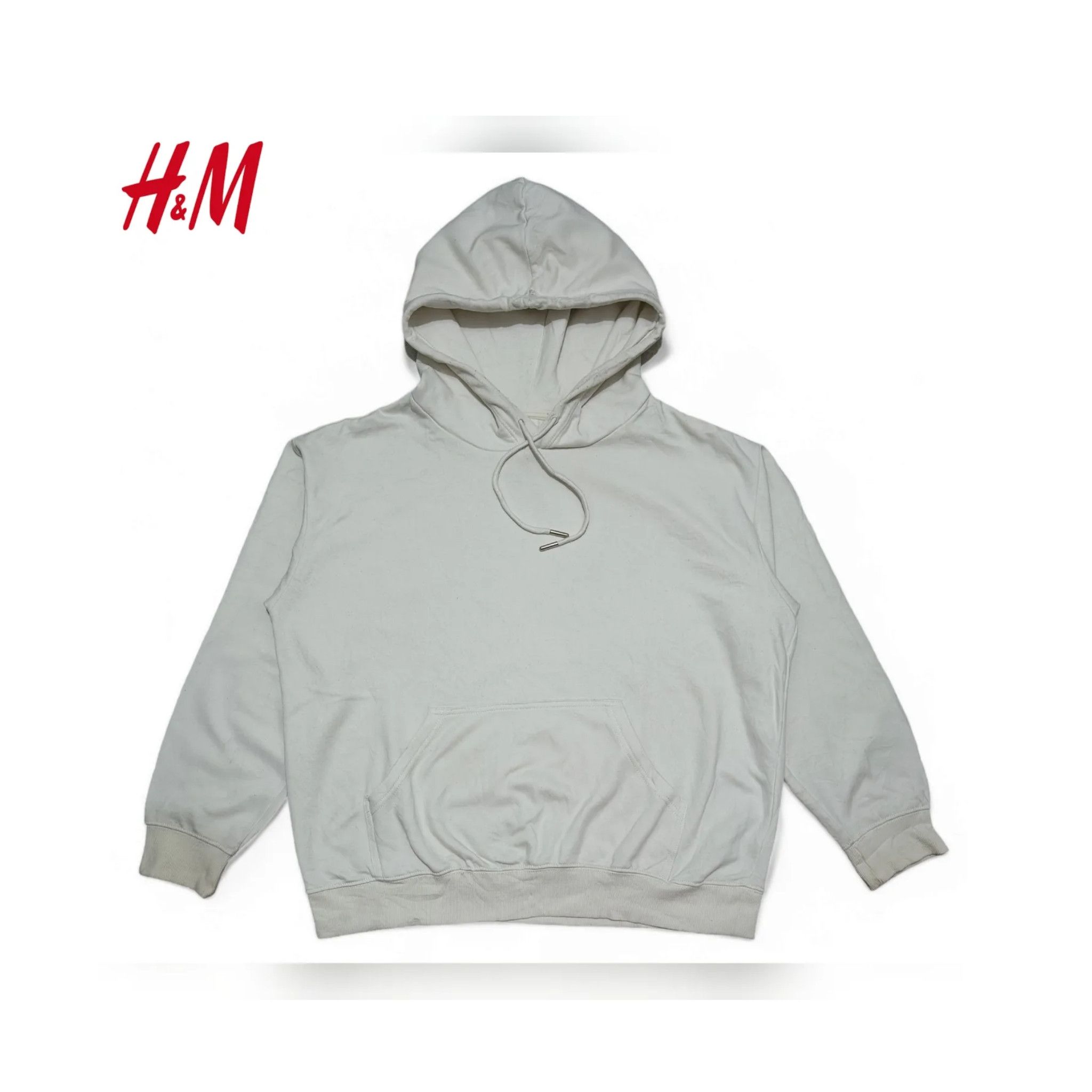 H M Vintage H M Basic White Hoodie Jacket Grailed