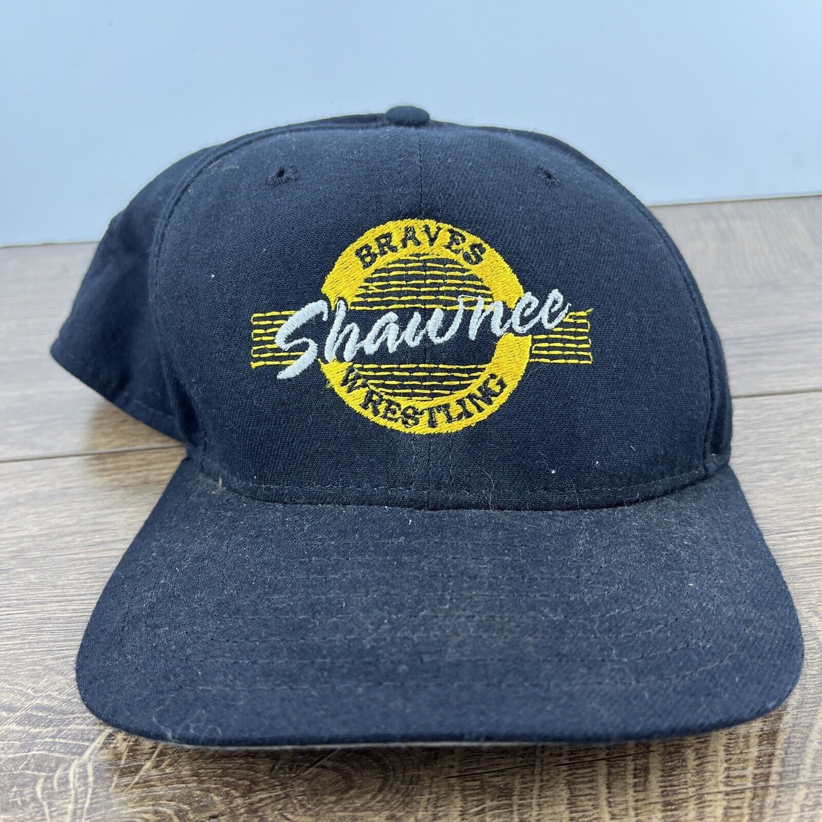 Other Shawnee Braves Wrestling Hat Blue Hat Adjustable Adult Size | Grailed