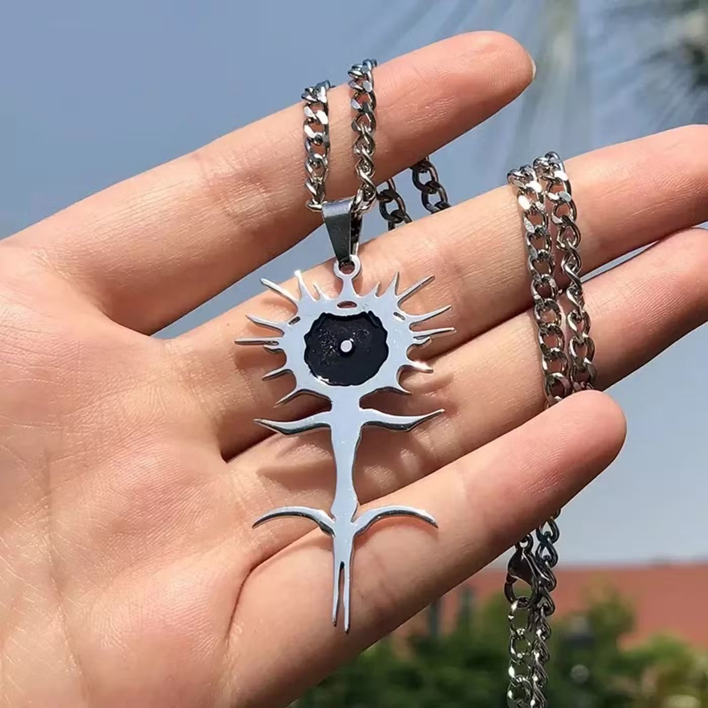 Vintage Ghostemane Ghost Chain Mercury Cartoon Clown Dance Necklace ...