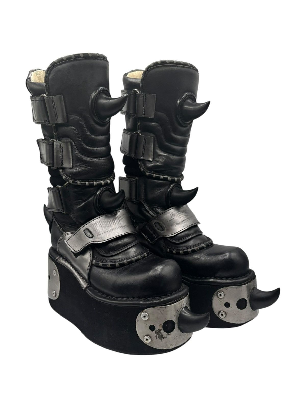 New Rock RARE vintage New Rock horn neptuno platform boots Size 38 ...