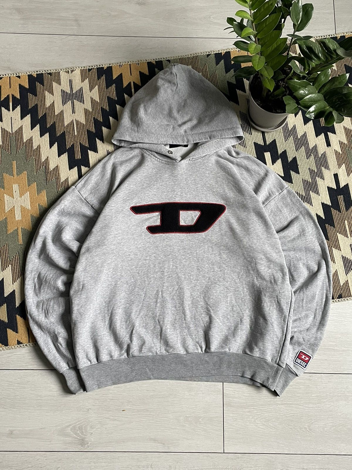 Diesel Diesel Big Logo Boxy Fit Hoodie | Grailed
