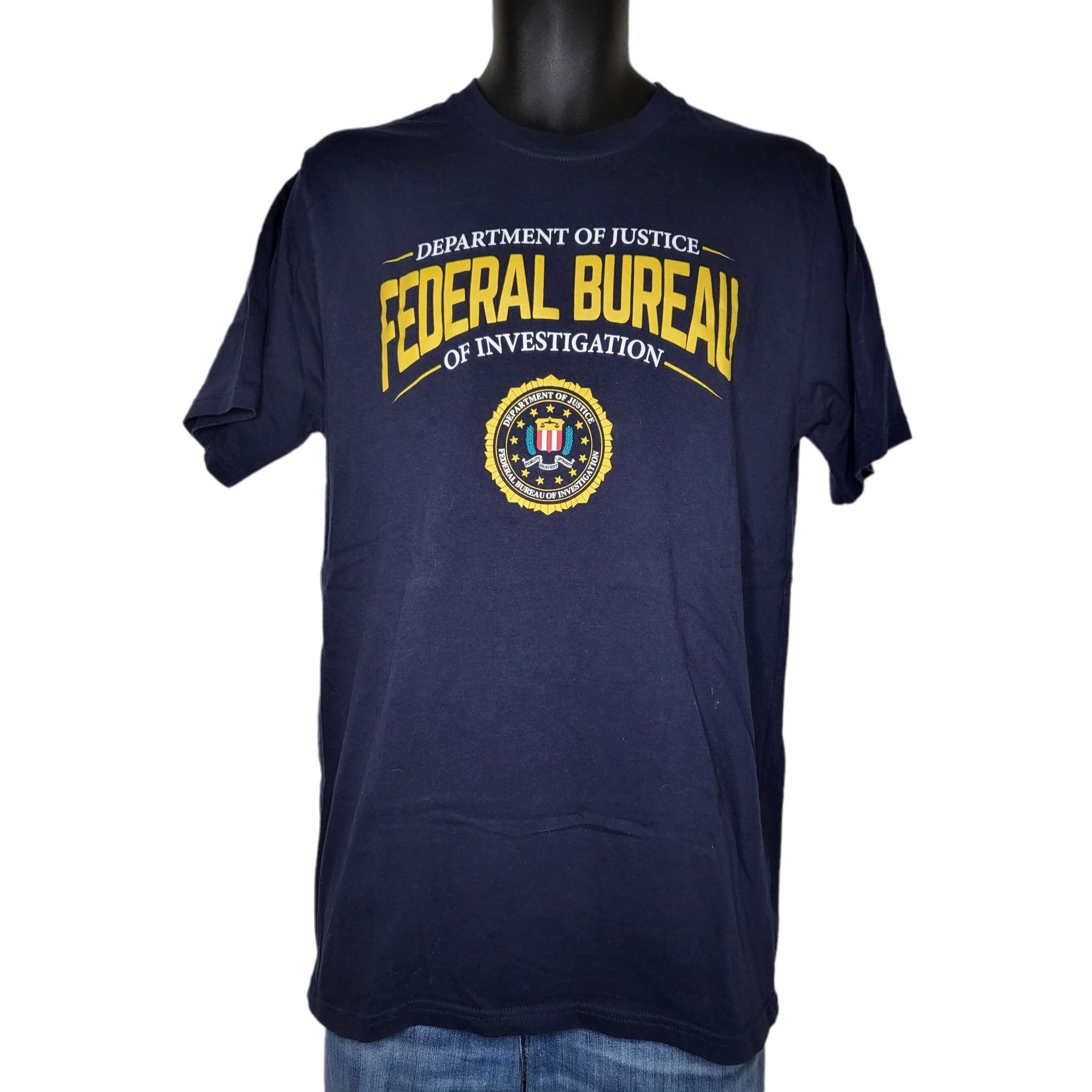 Other FBI Department Of Justice Tshirt Men Sz M College Kids Short ...