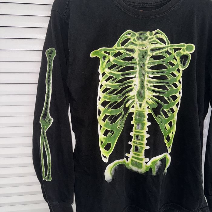 Vintage Crazy Y2K Affliction Style Skull Skeleton Bones Black LS Tee ...