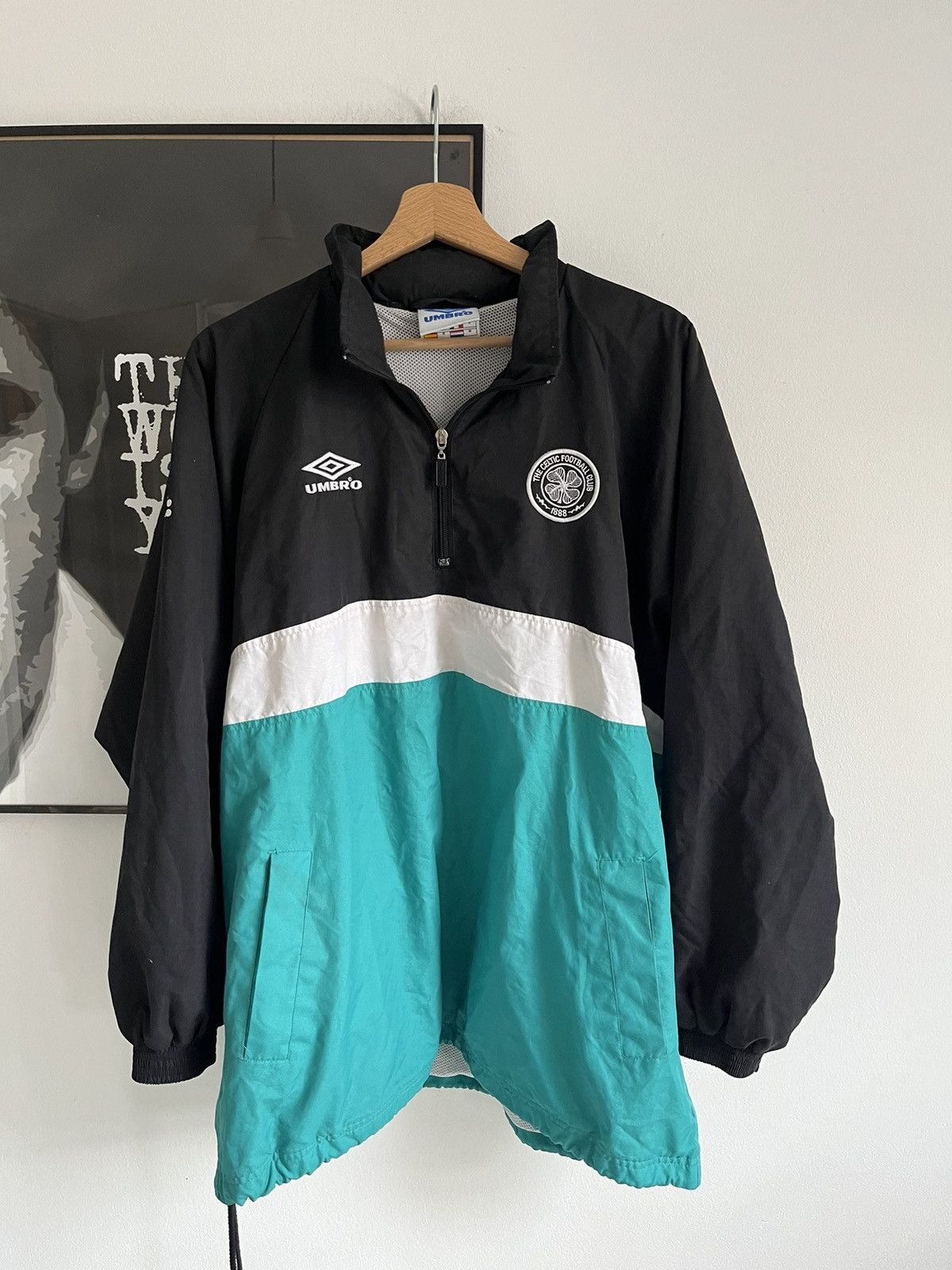 Umbro × Vintage FC Celtic 1990's training football soccer rain jacket ...