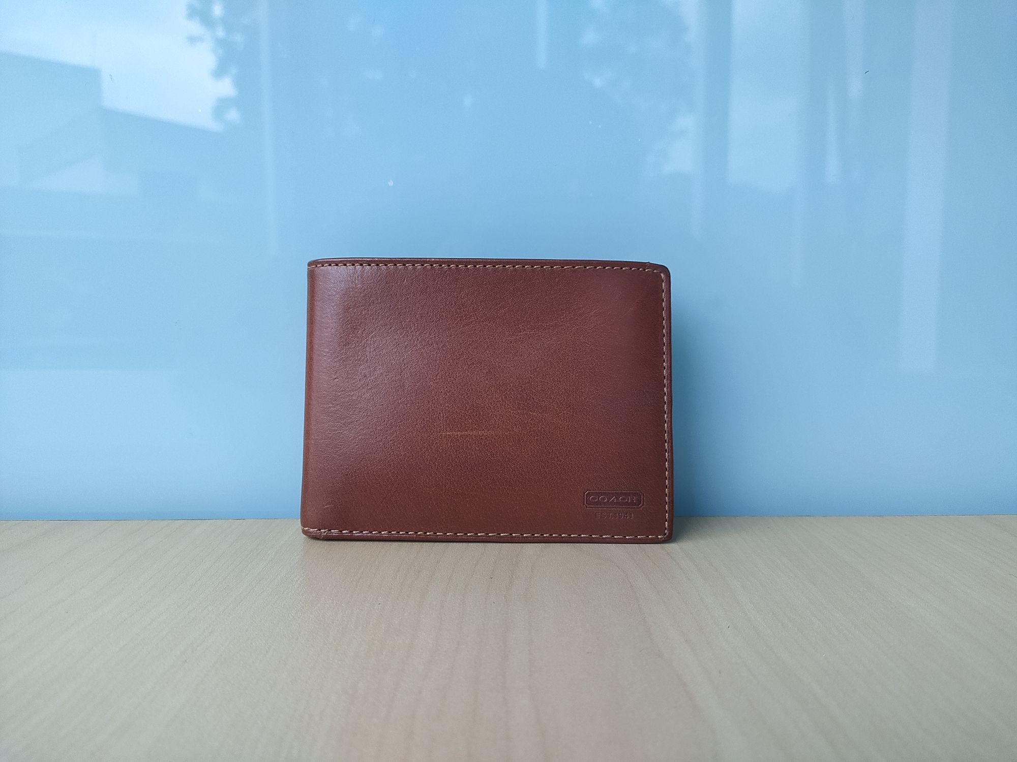 Coach Coach Water Buffalo Bi-Fold Leather Wallet With Pass case | Grailed