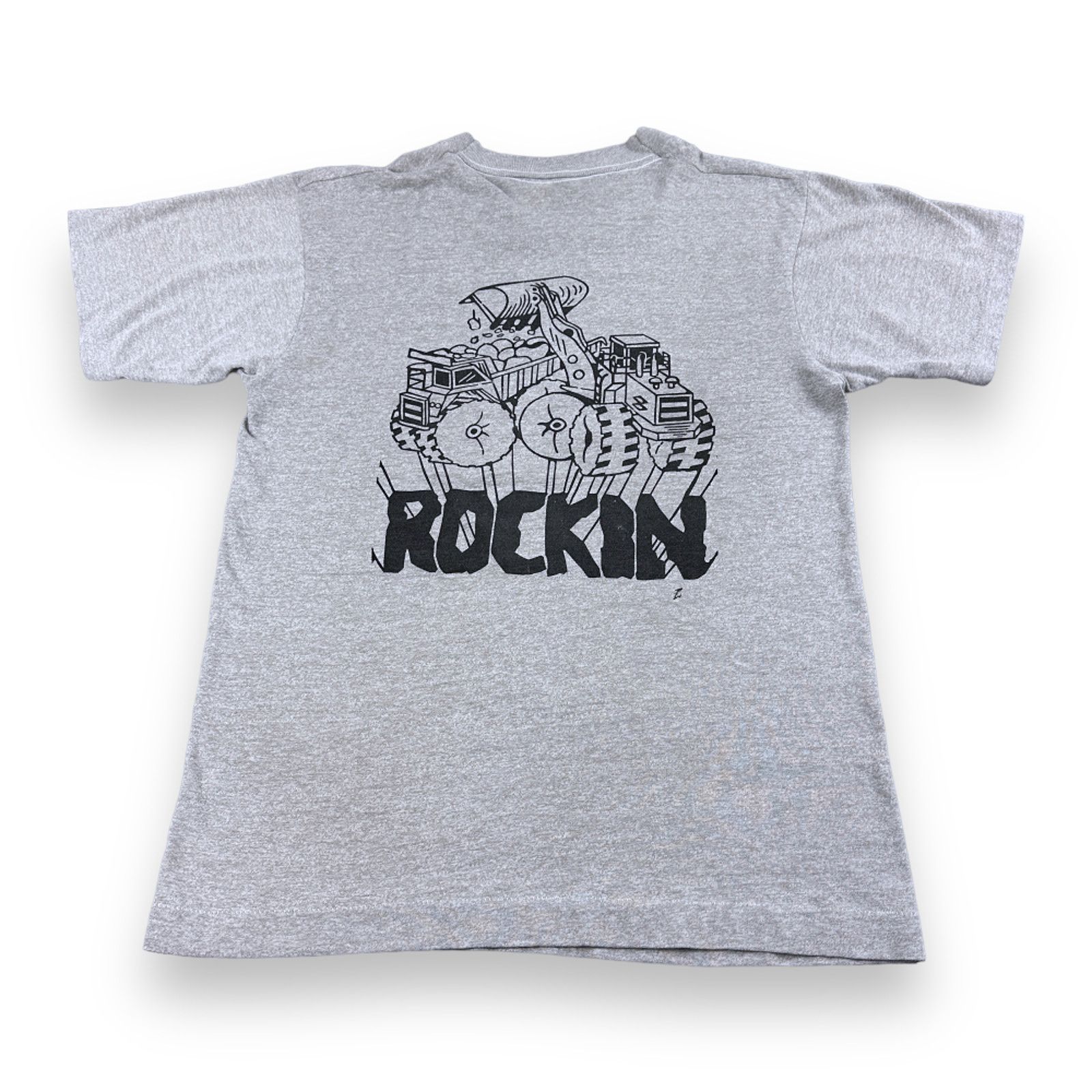 Screen Stars × Vintage Vintage 80s Rockin Excavator Construction Truck ...
